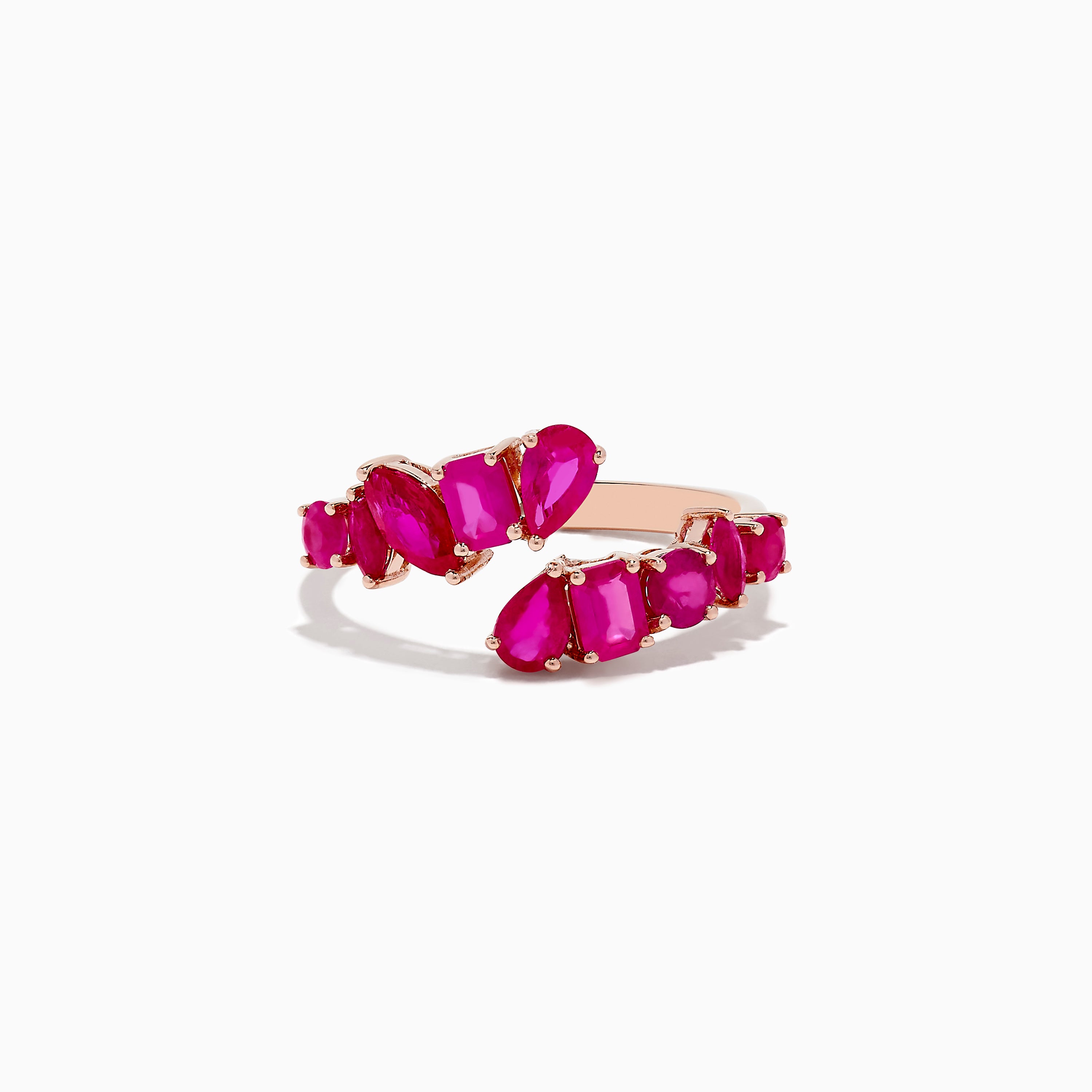 Ruby Royale 14K Rose Gold Ruby Bypass Ring – effyjewelry.com