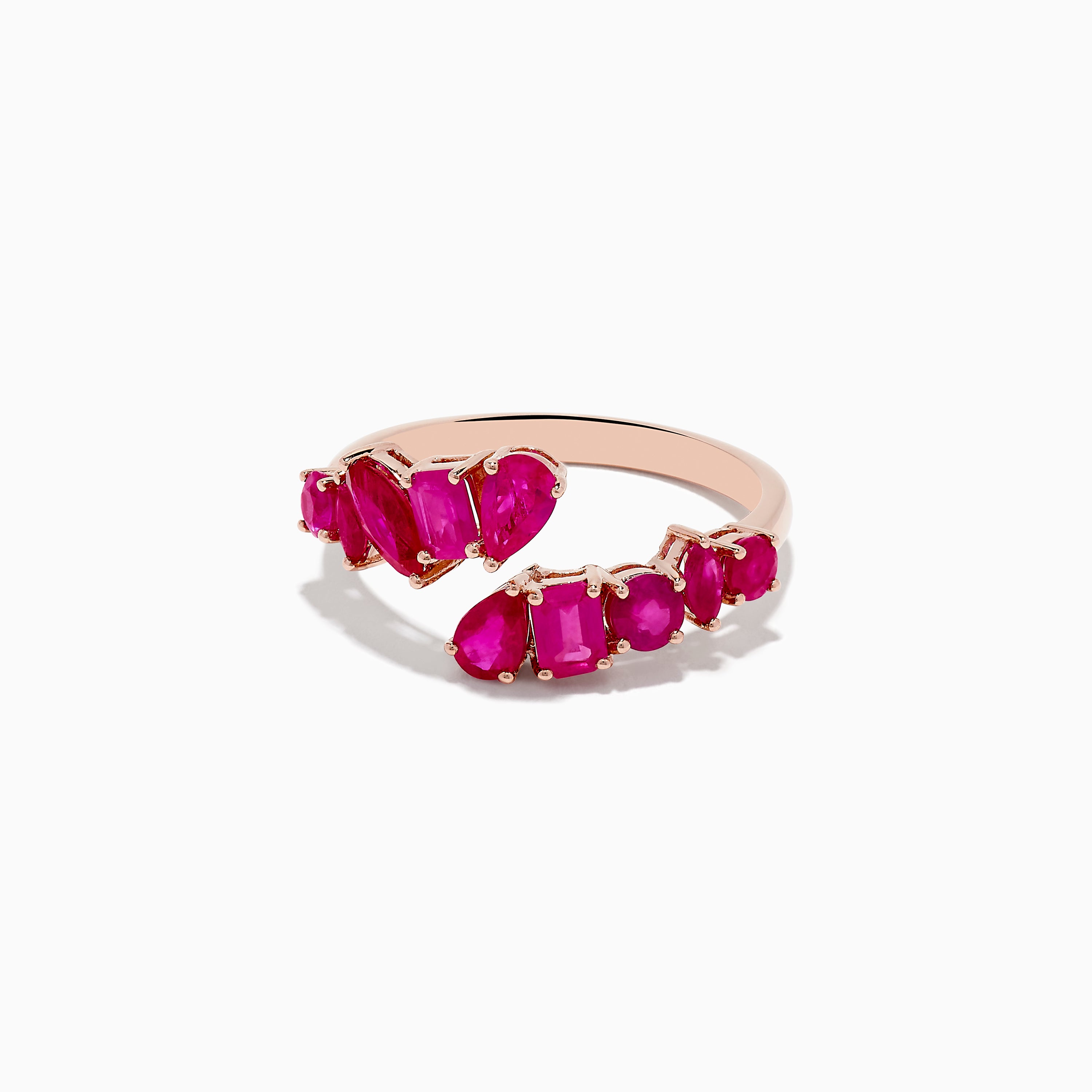 Ruby Royale 14K Rose Gold Ruby Bypass Ring – effyjewelry.com