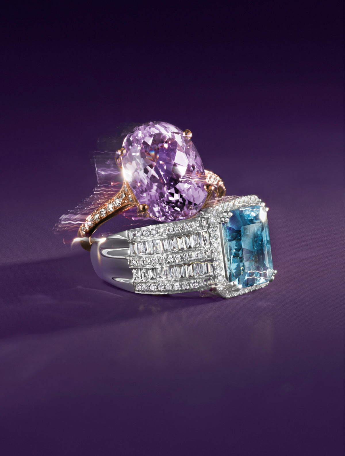 Seaside 14K White Gold Sapphire and Diamond Starfish Ring – effyjewelry.com