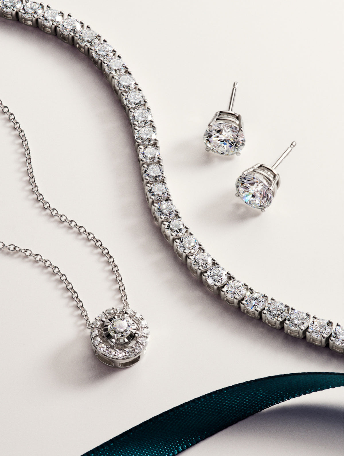 Pave Classica 14K White Gold Diamond Drop Pendant – effyjewelry.com