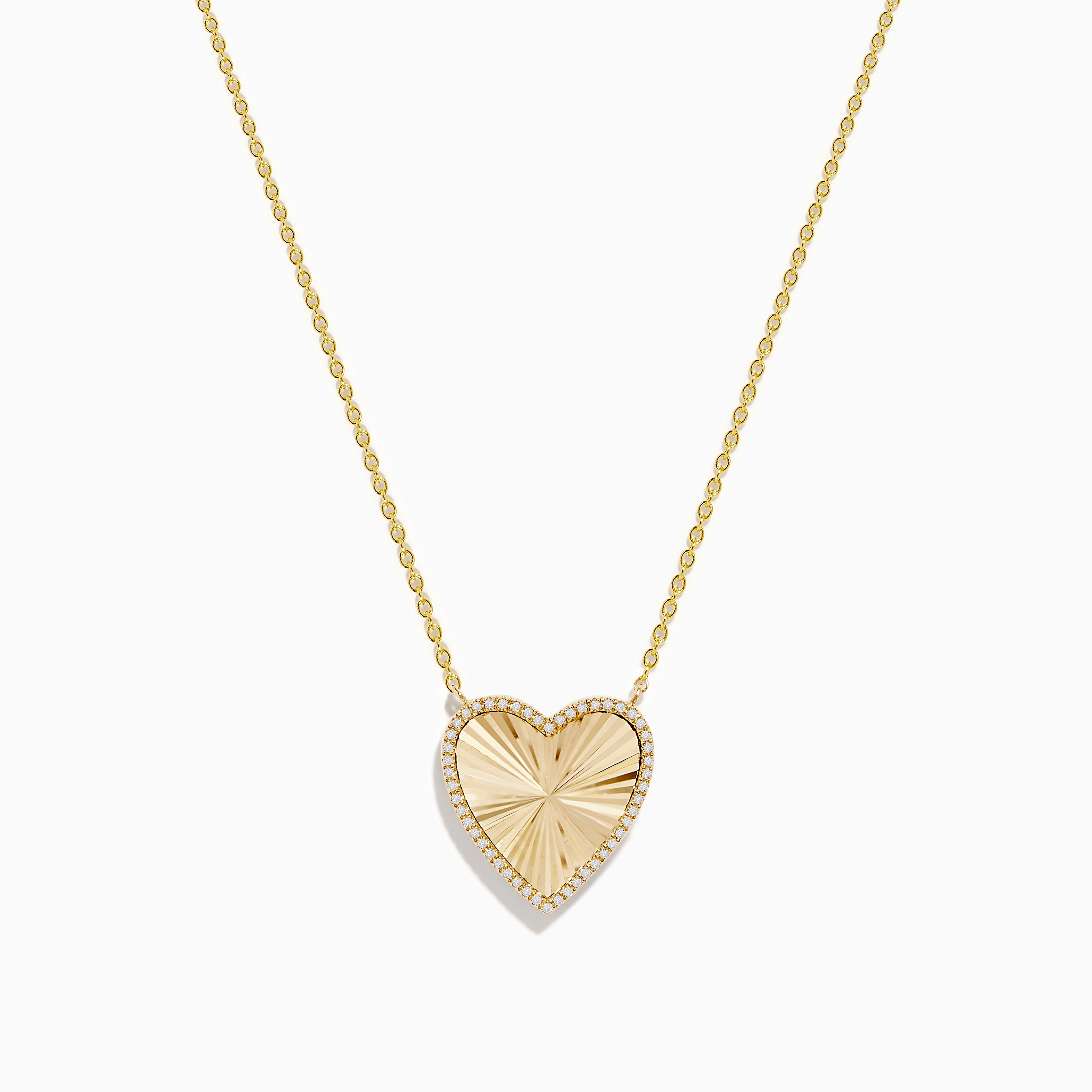 14K Gold Black Mother of Pearl and Diamond Reversible Heart Necklace ...