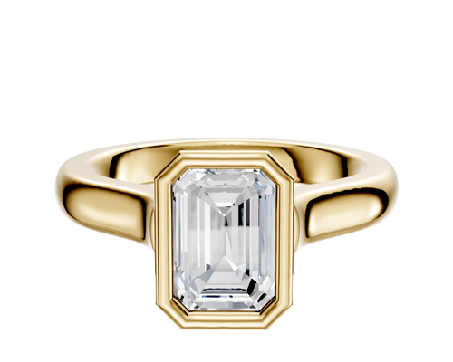18K Yellow Gold Bezel Full Bezel North/South Cathedral Dome 3.0mm ...