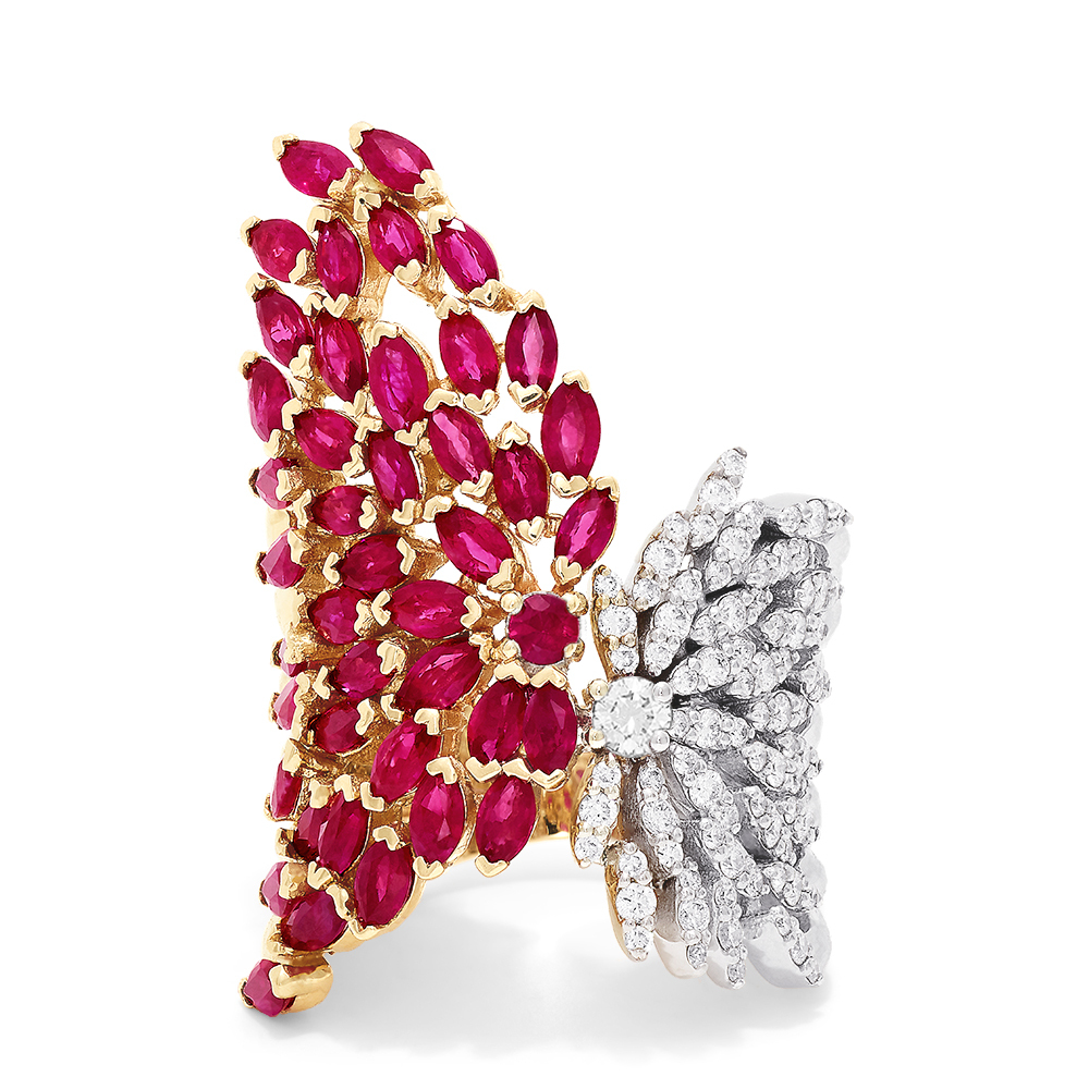 Effy Ruby Royale 14K 2-Tone Gold Ruby and Diamond Ring, 5.56 TCW ...