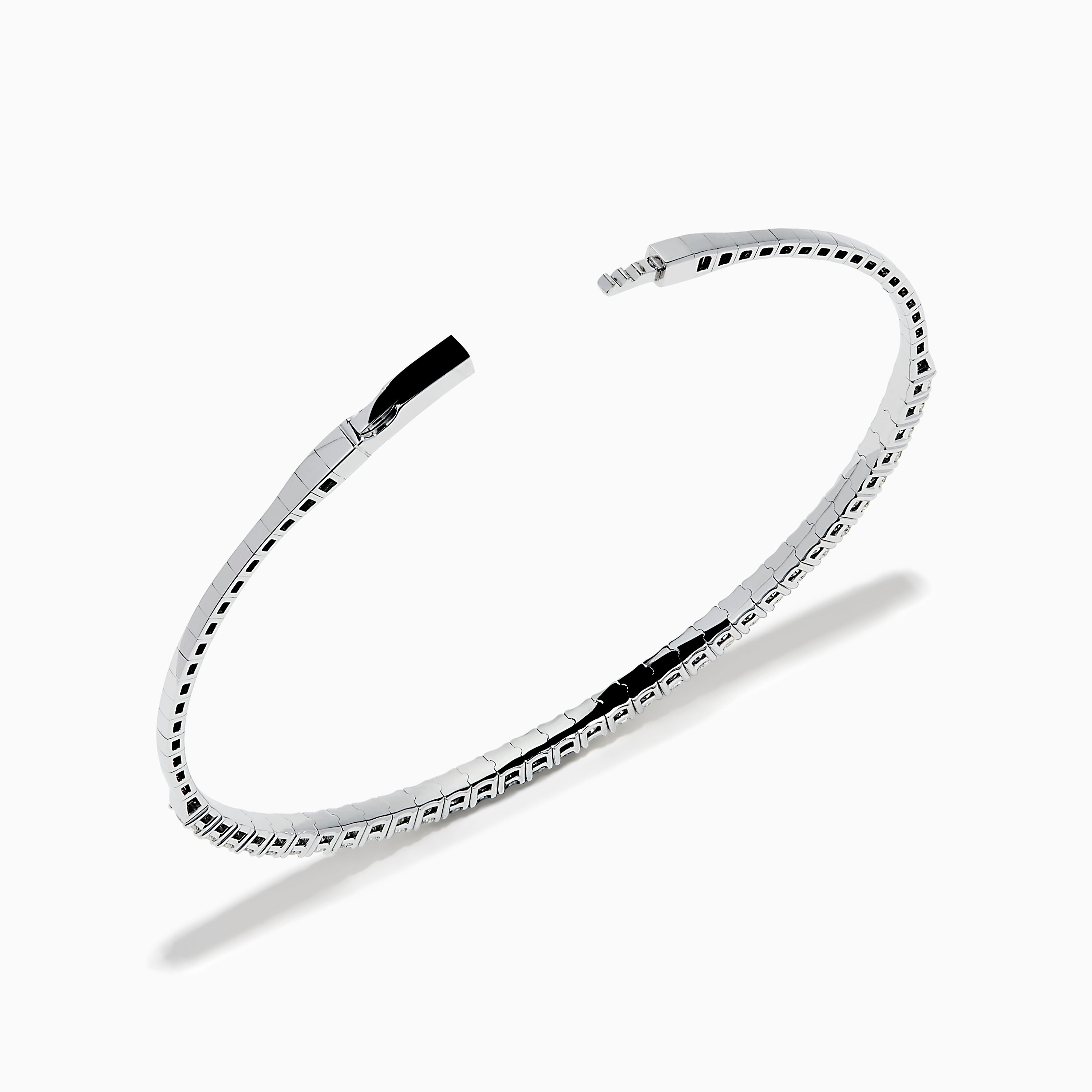 14K White Gold Flexible Diamond Bracelet – effyjewelry.com