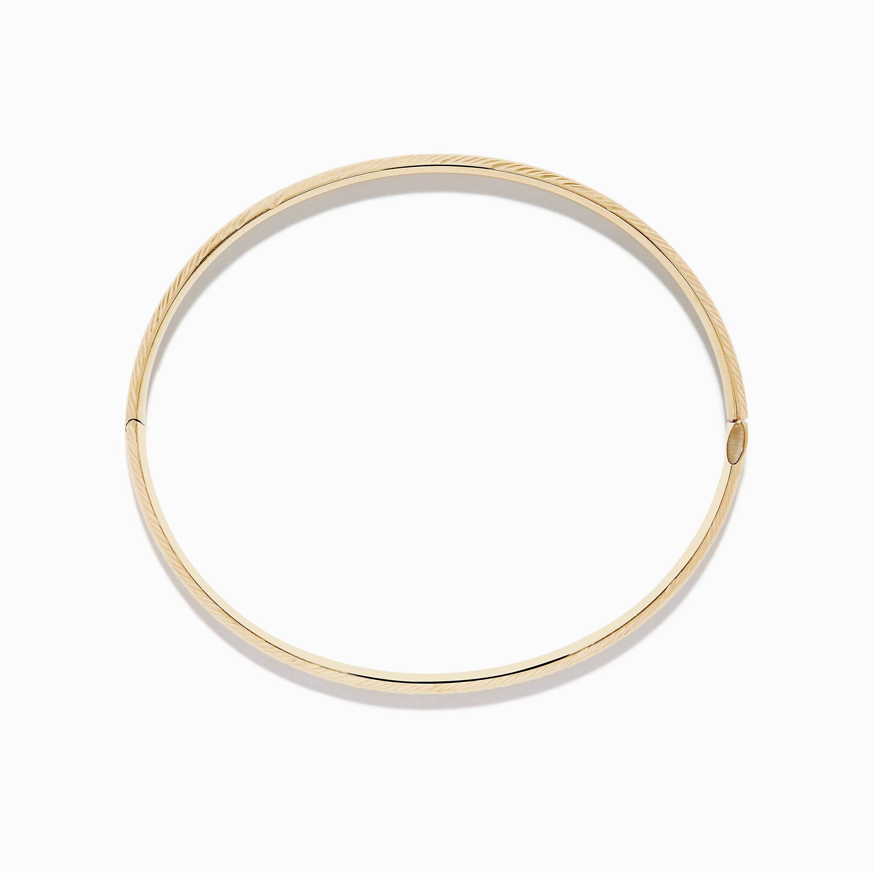 14K Yellow Gold Chevron Bangle – effyjewelry.com