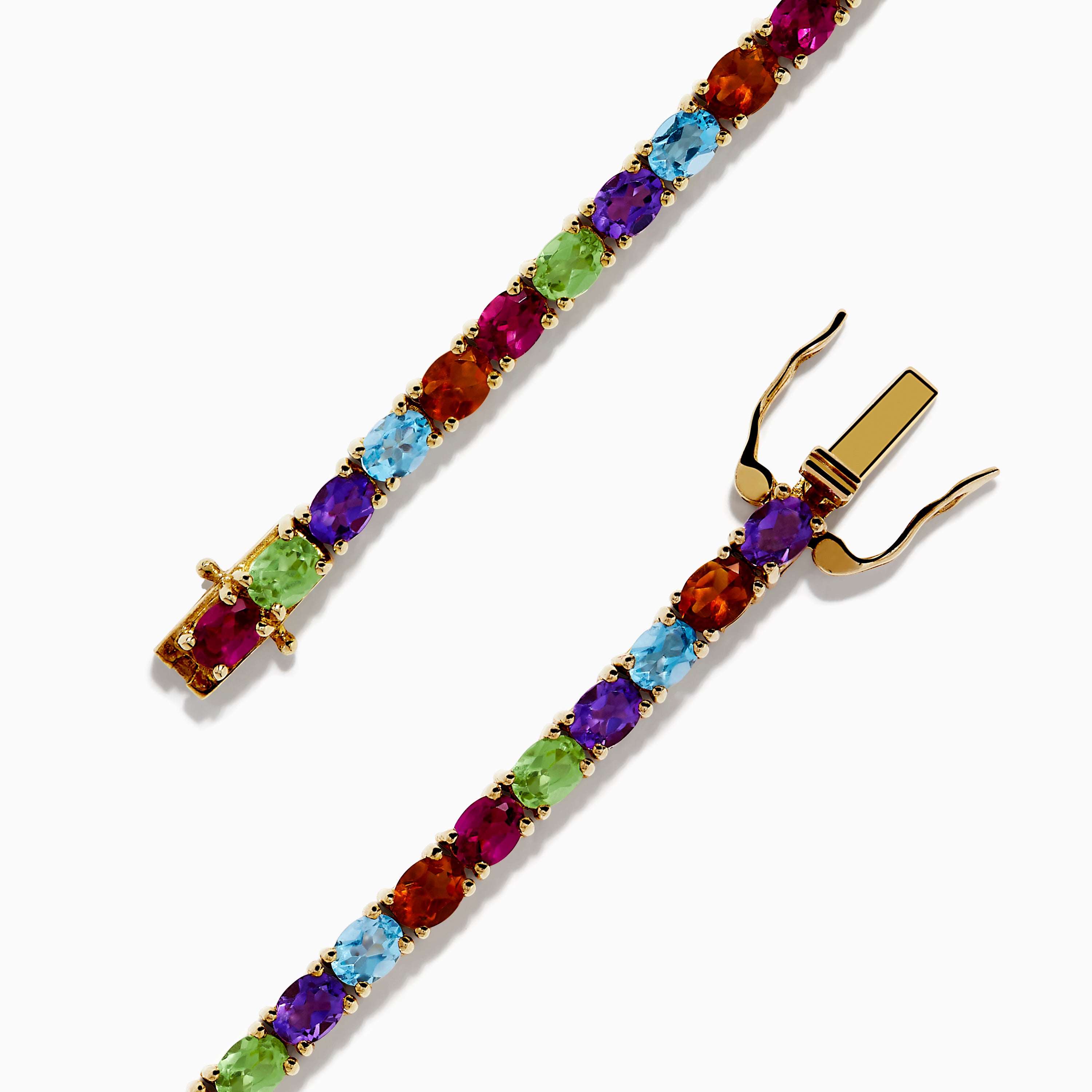 925 Sterling Silver 18K Plated Multi Gemstone Bracelet – effyjewelry.com