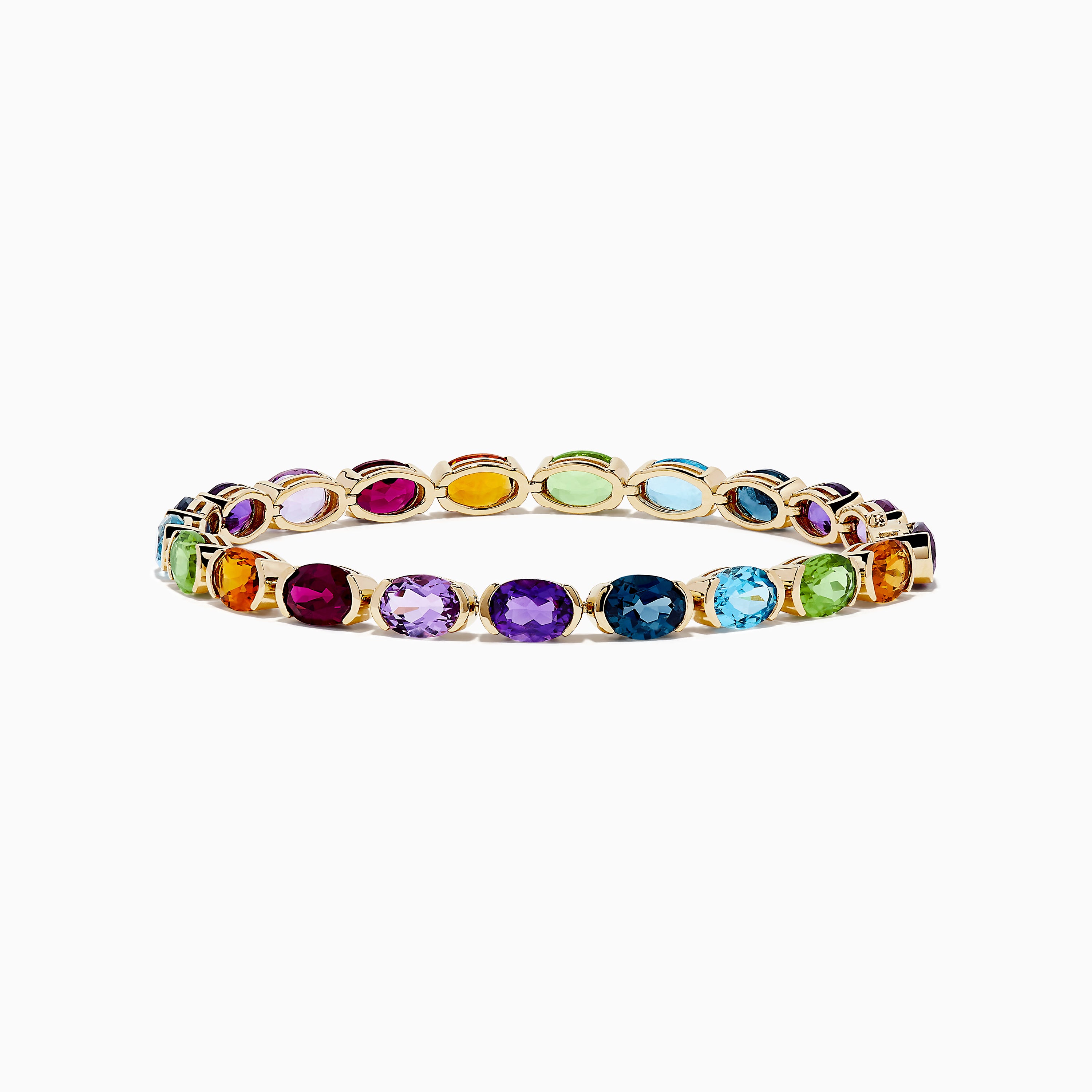 Mosaic 14K Yellow Gold Multi Stone Bracelet – effyjewelry.com