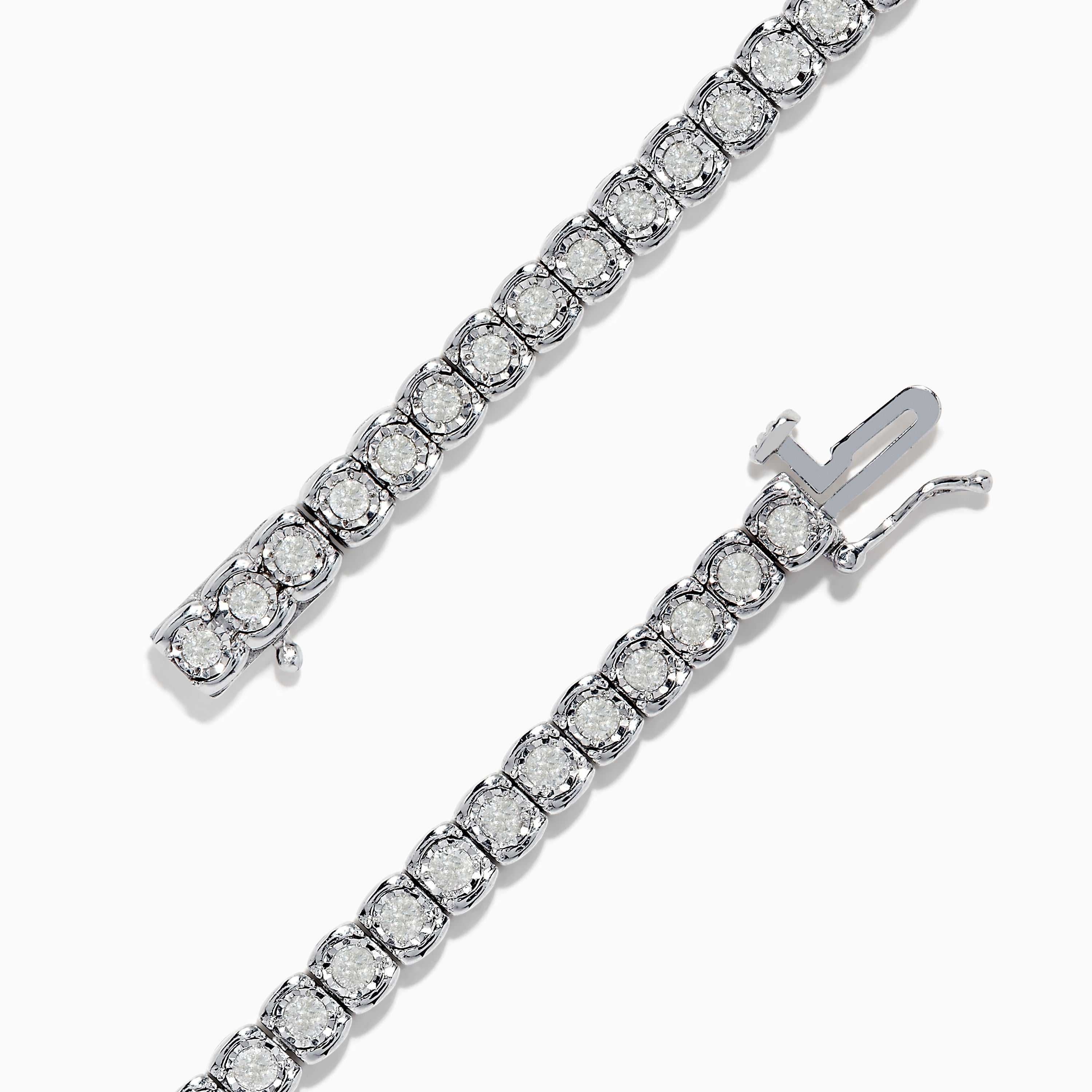 925 Sterling Silver Diamond Tennis Bracelet – effyjewelry.com