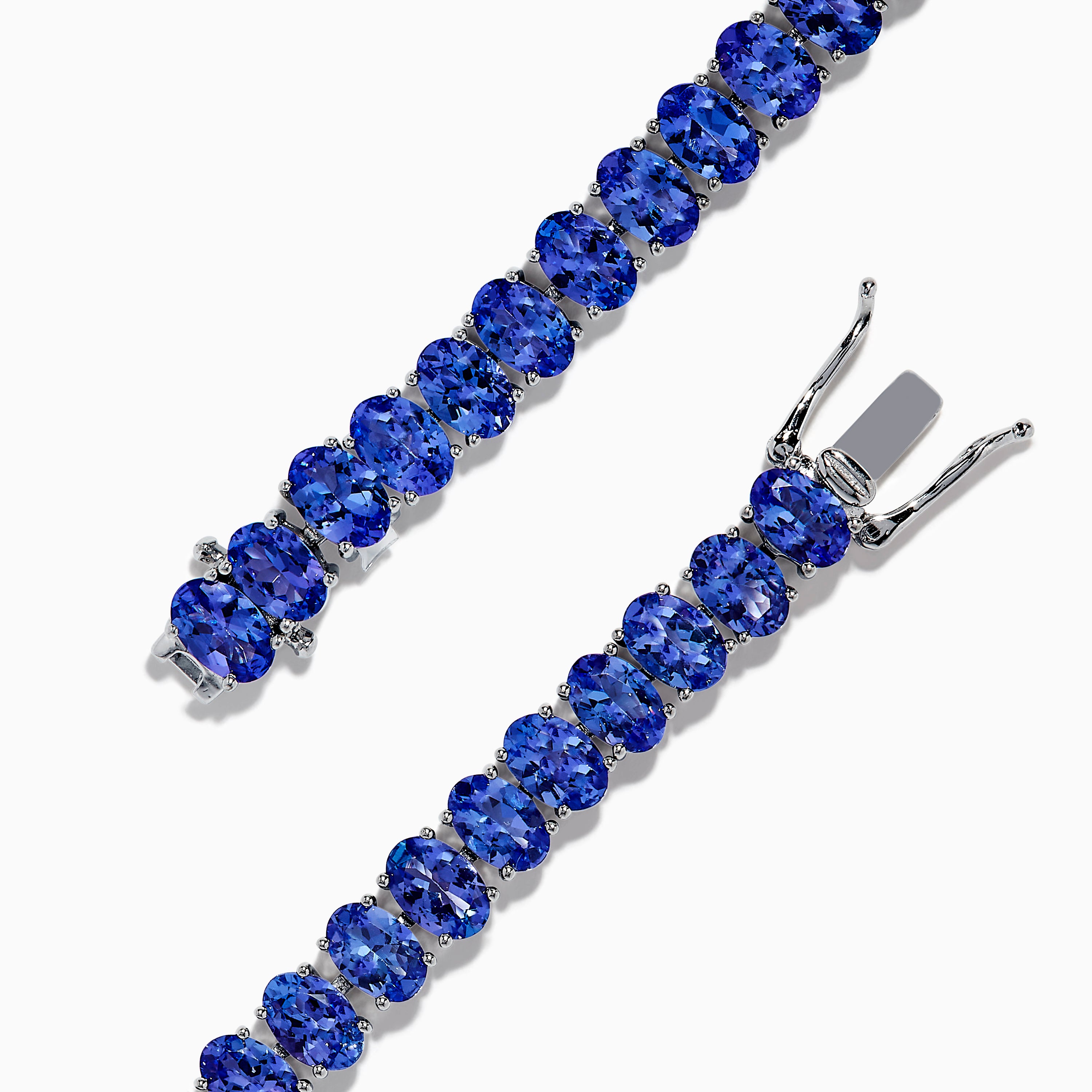 Nahla Siri Sterling Silver Oval Tanzanite Tennis Bracelet – effyjewelry.com