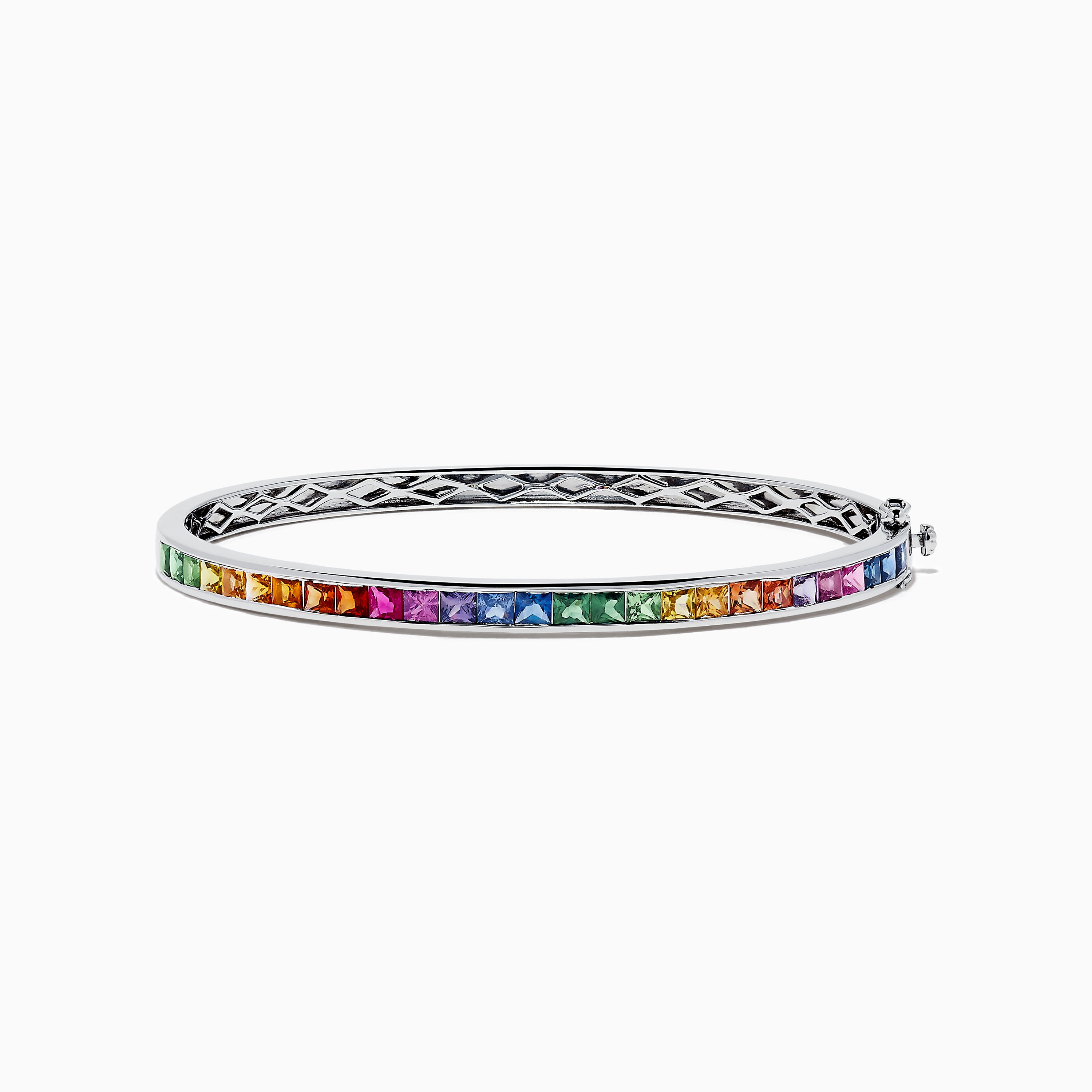 Watercolors 14K White Gold Multi Sapphire Bangle – effyjewelry.com