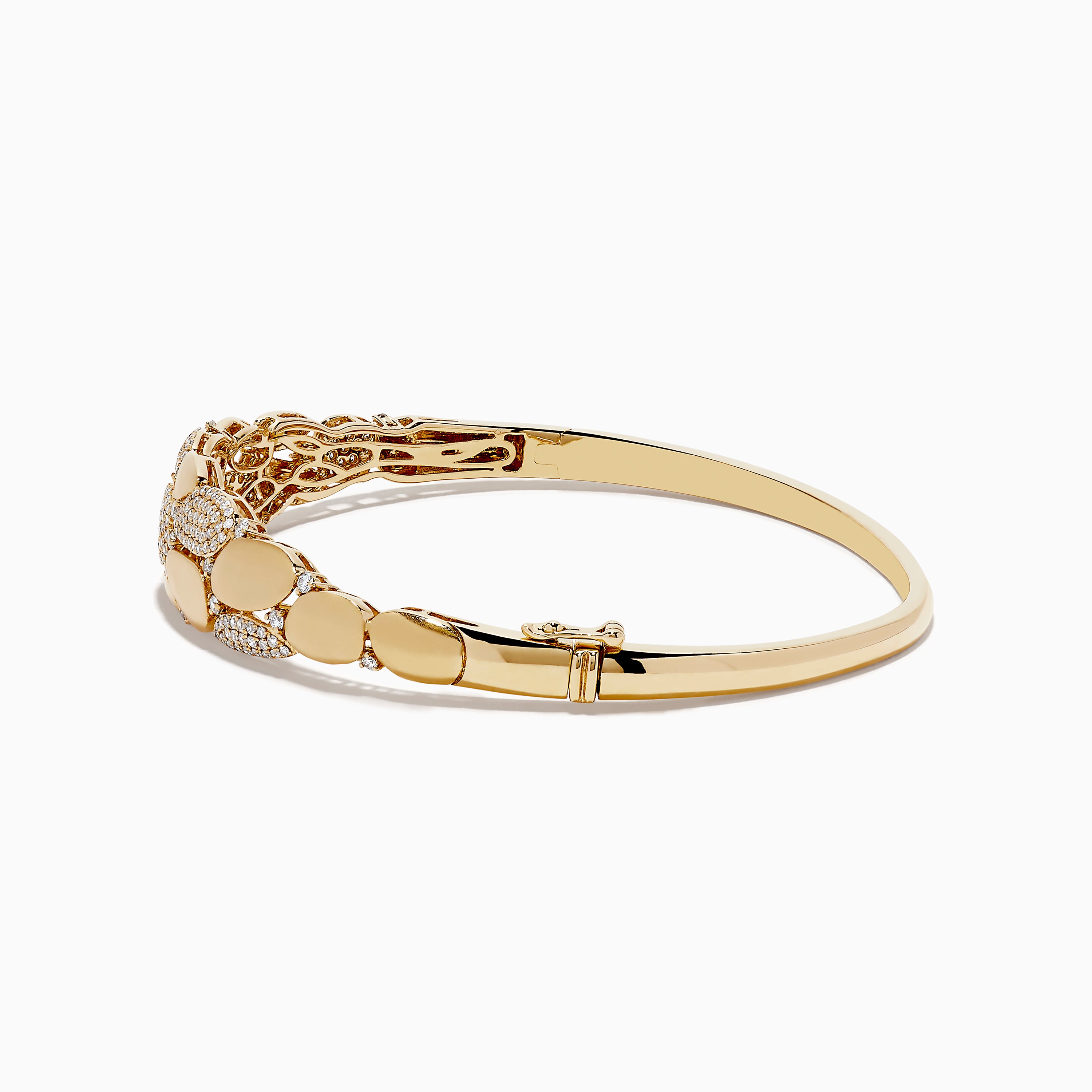 14K Yellow Gold Pave Diamond Bangle – effyjewelry.com