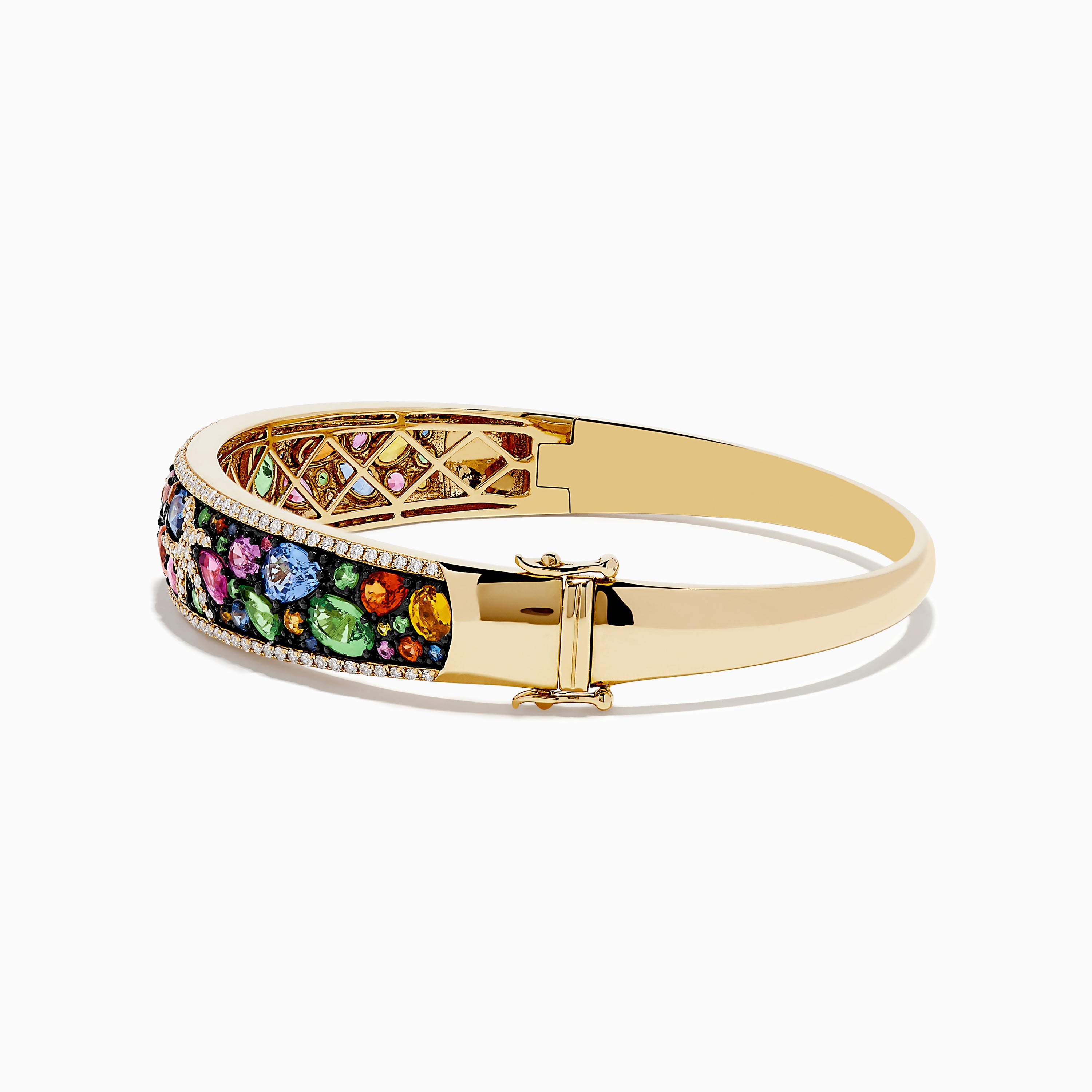 Watercolors 14K Yellow Gold Multi Sapphire and Diamond Starfish Bracel ...