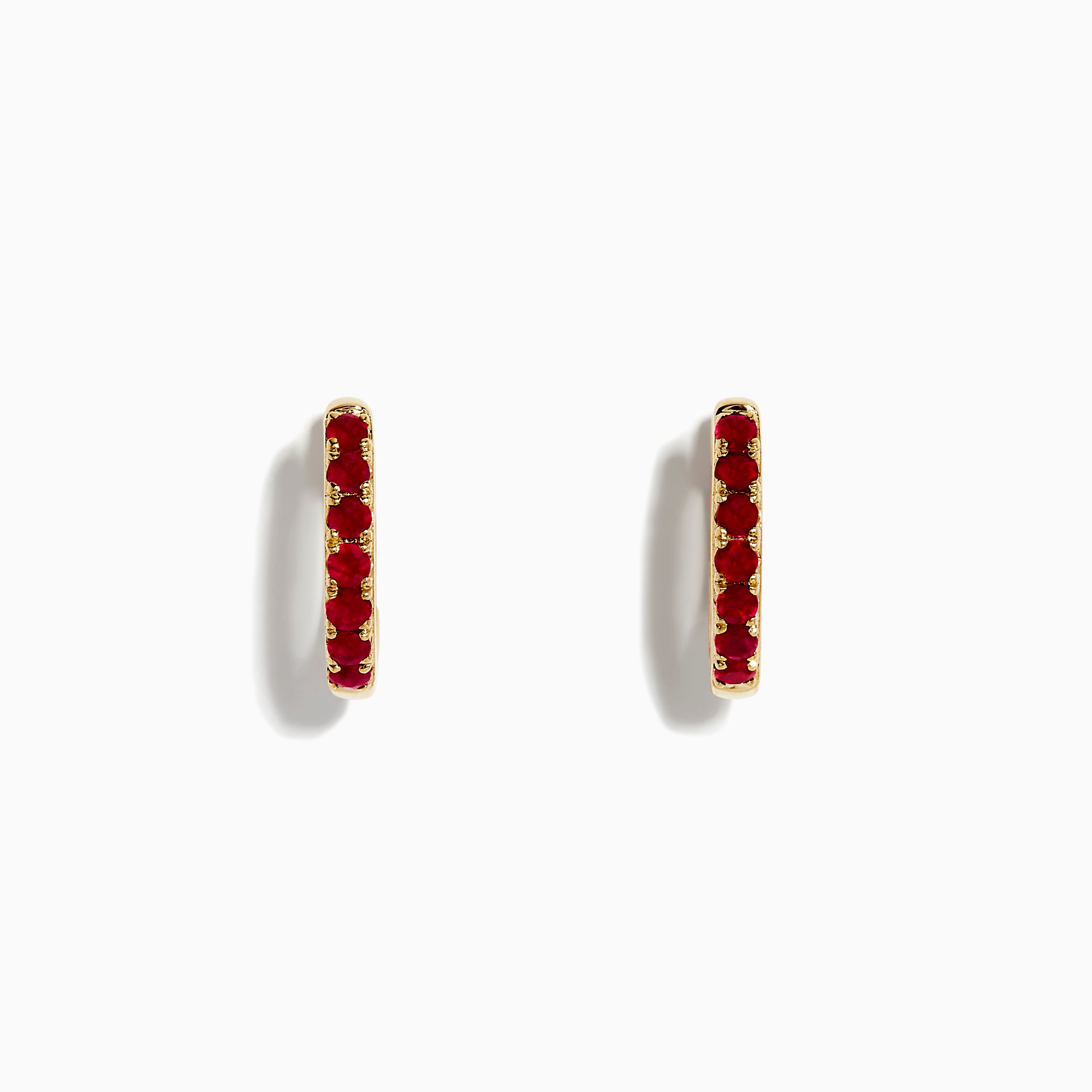 Ruby Royale 14k Yellow Gold Ruby Huggie Earrings – effyjewelry.com