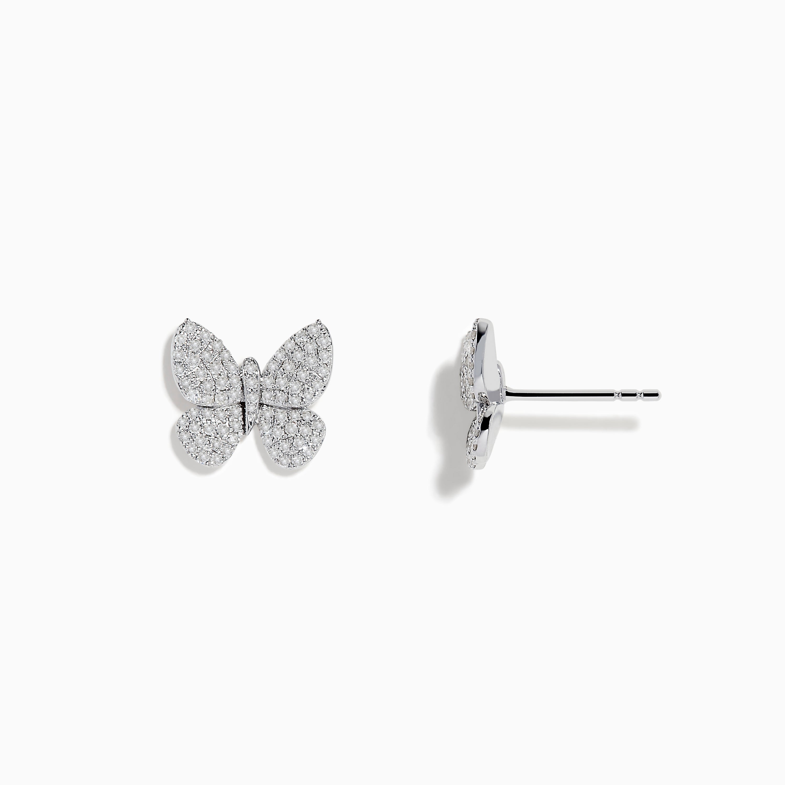925 Sterling Silver Diamond Butterfly Earrings – effyjewelry.com