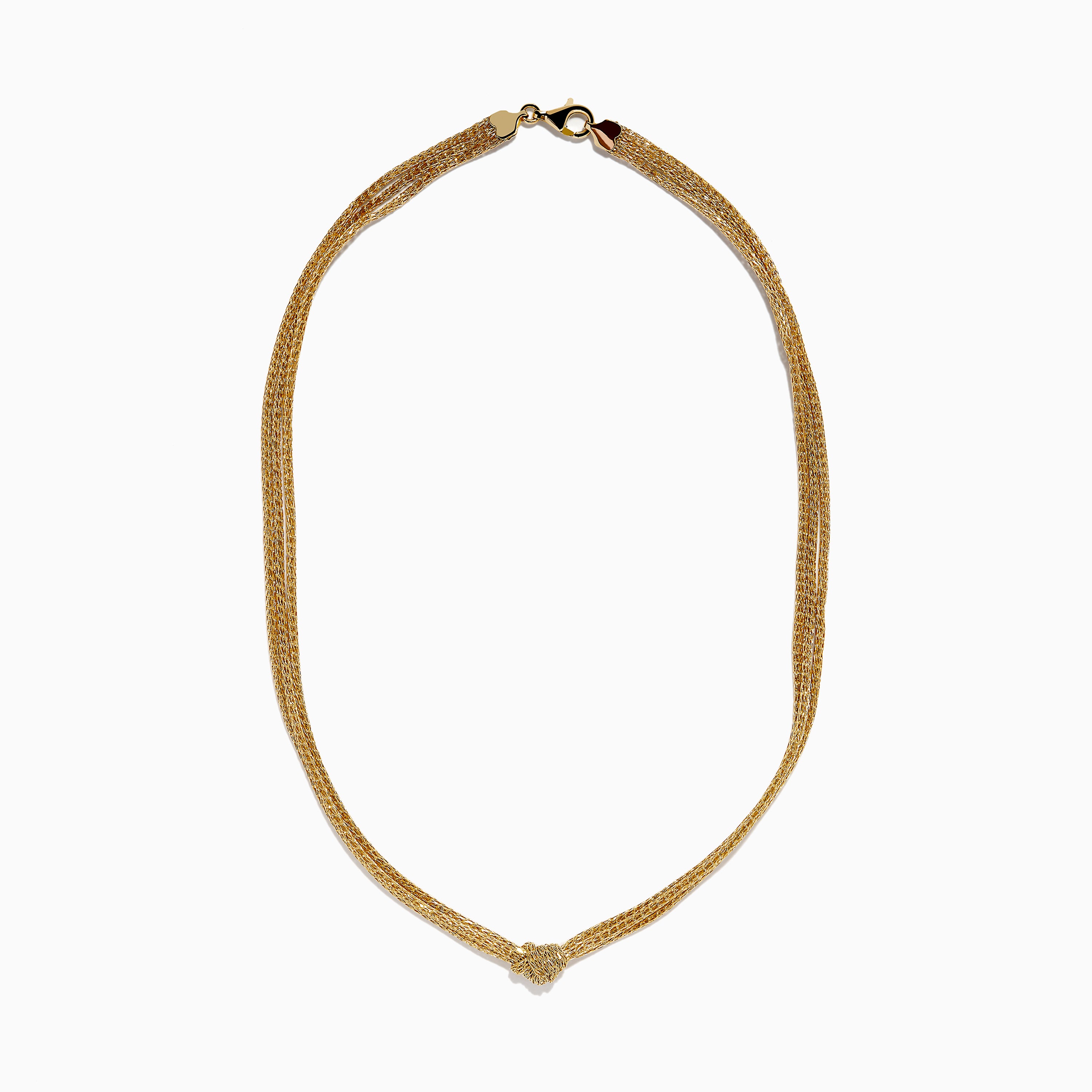 14K Yellow Gold Net Mesh Knot Layered Necklace – effyjewelry.com