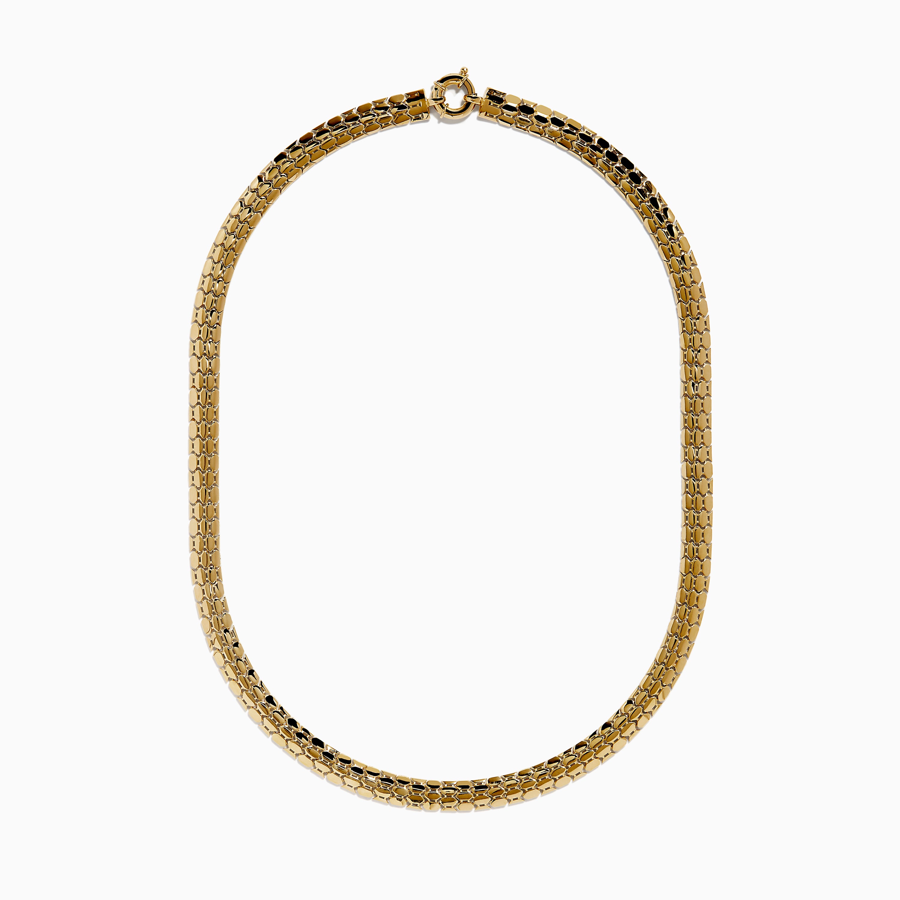 14K Yellow Gold Snake Skin Design Necklace – effyjewelry.com