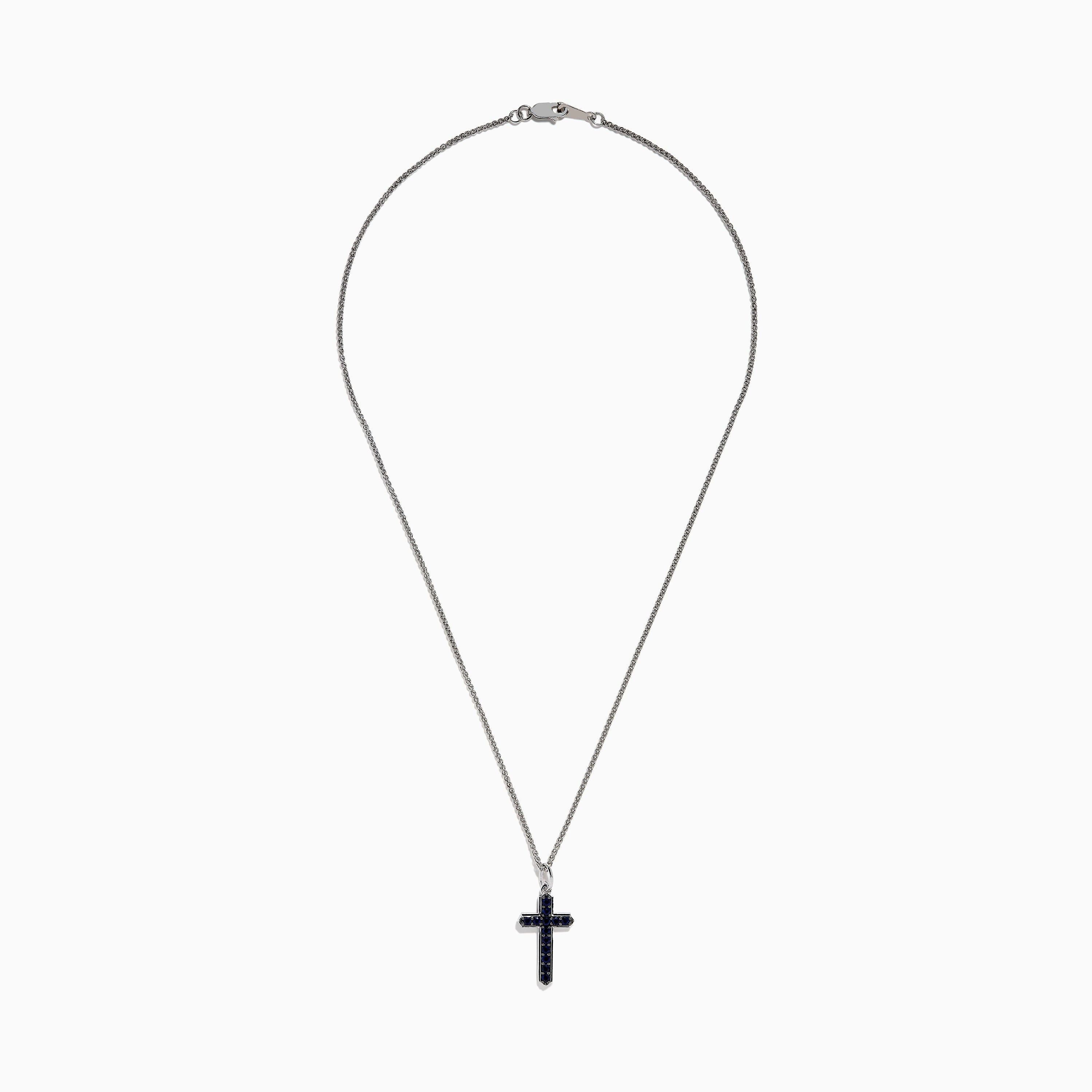 925 Sterling Silver Sapphire Cross Pendant – effyjewelry.com