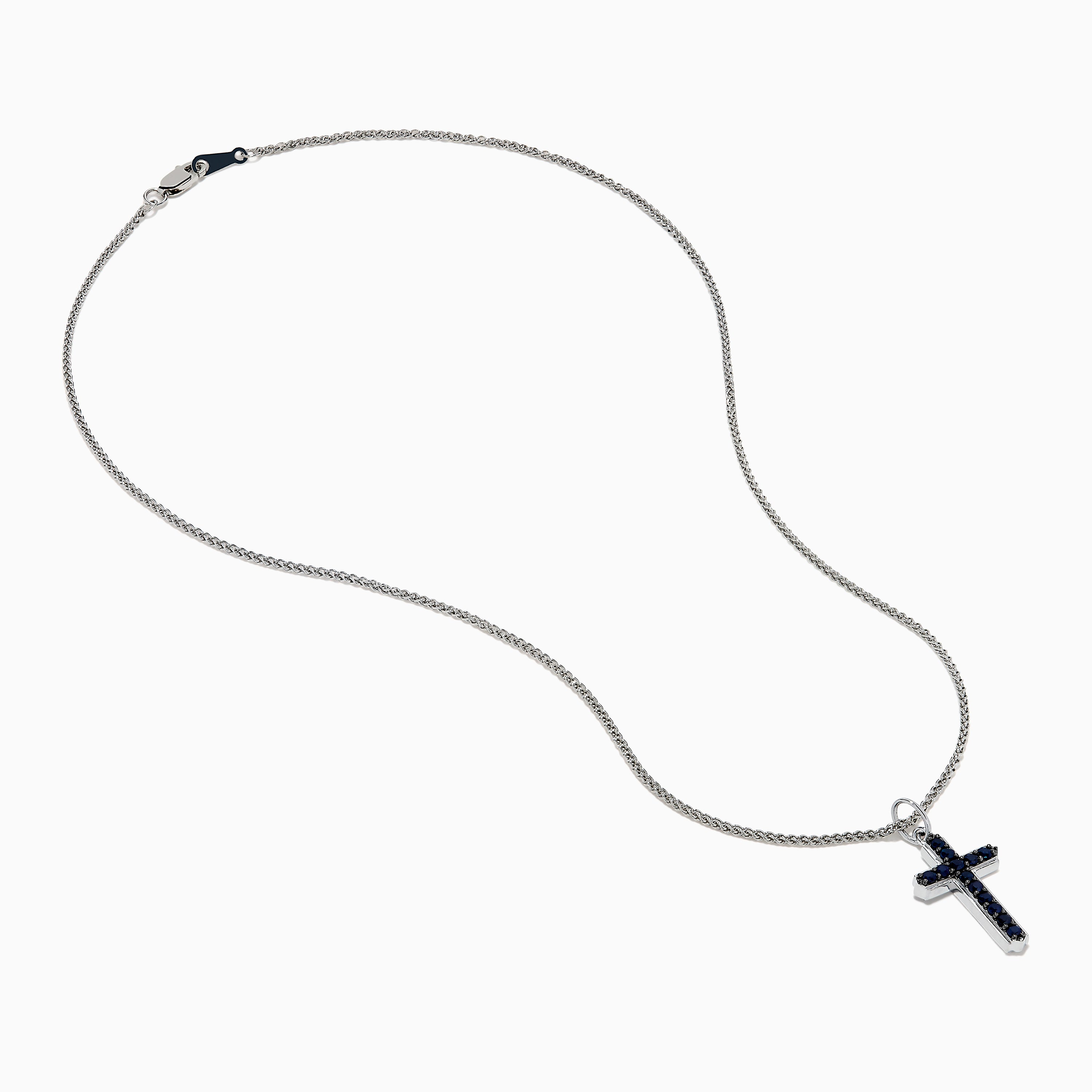 925 Sterling Silver Sapphire Cross Pendant – effyjewelry.com