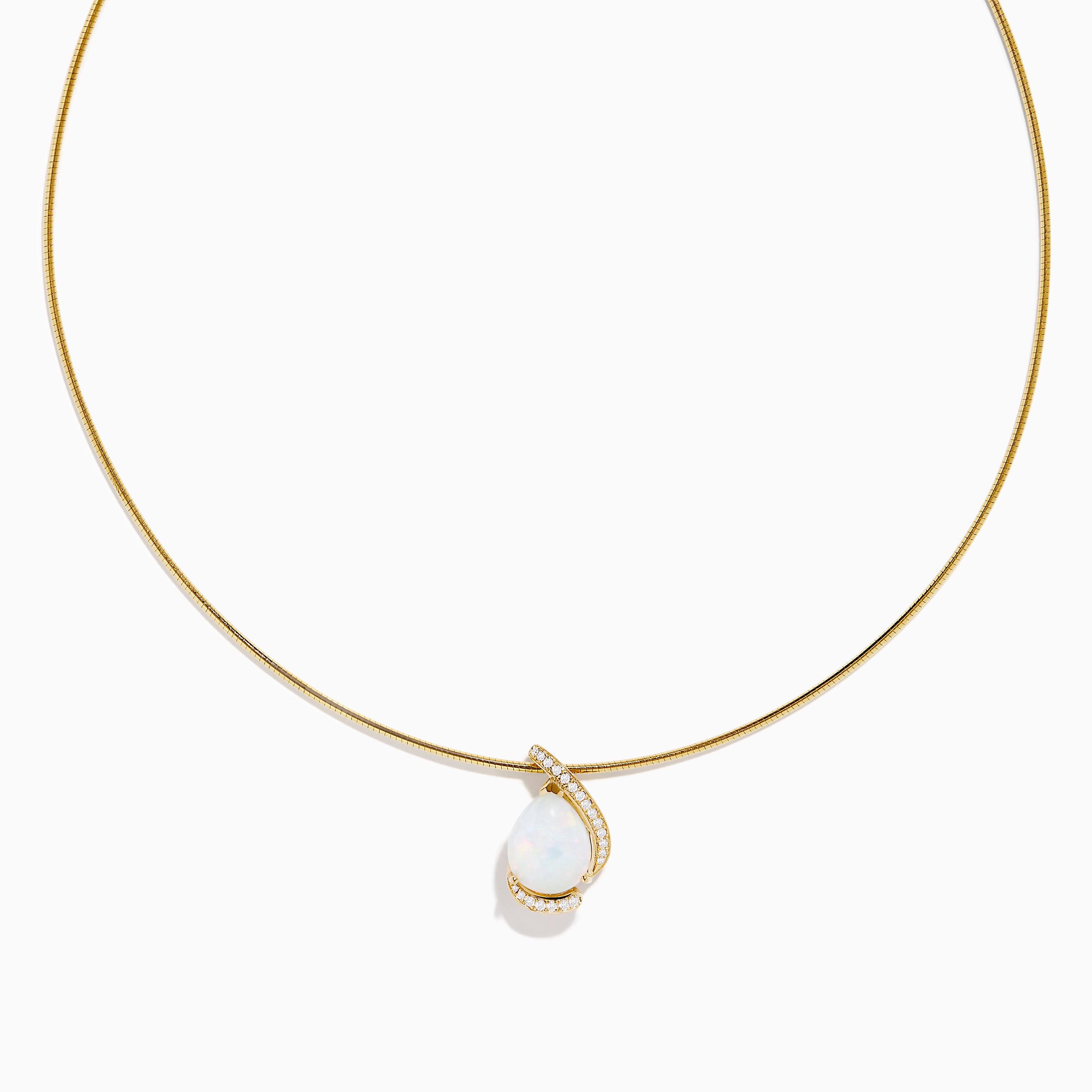 Aurora 14K Yellow Gold Opal and Diamond Snake Chain – effyjewelry.com