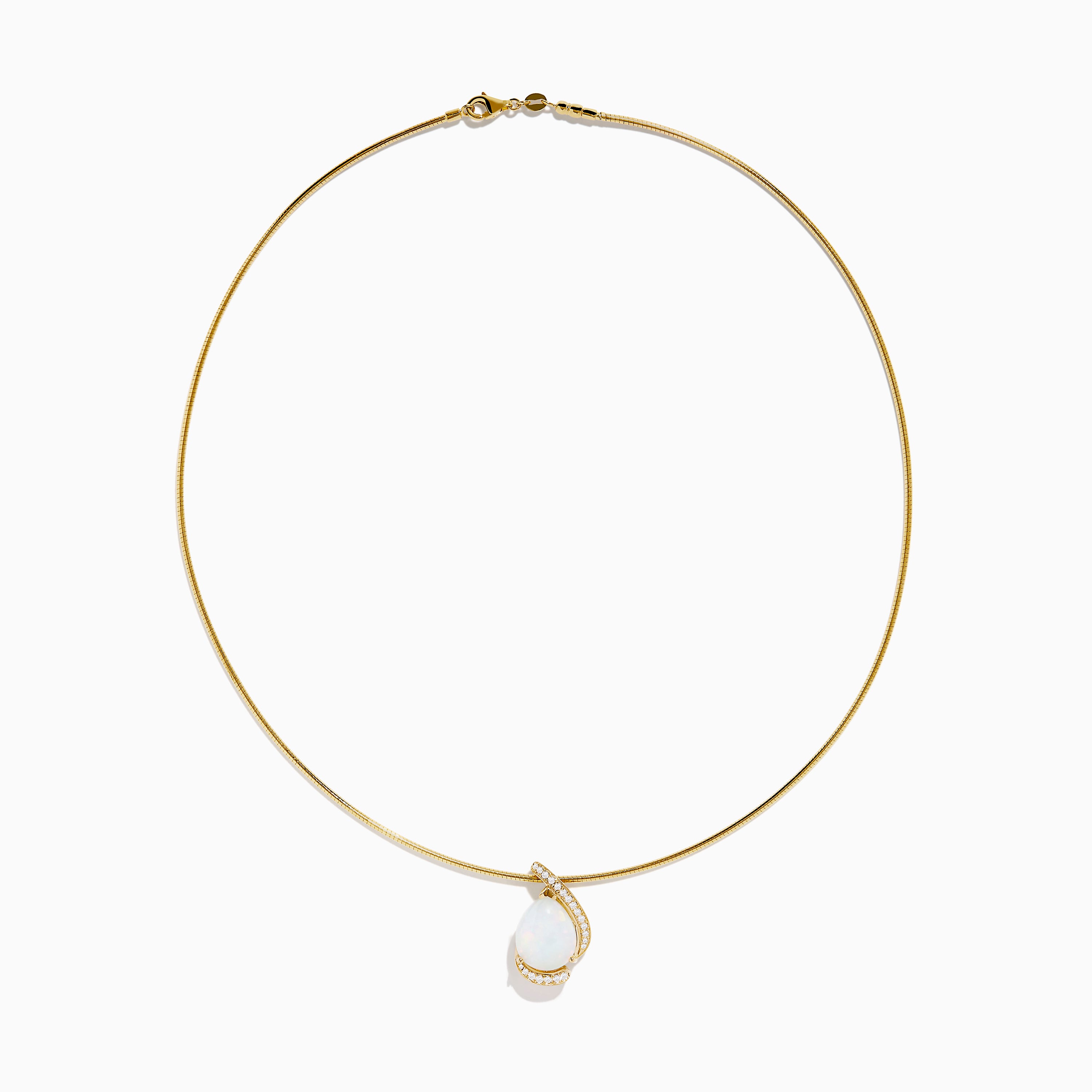 Aurora 14K Yellow Gold Opal and Diamond Snake Chain – effyjewelry.com