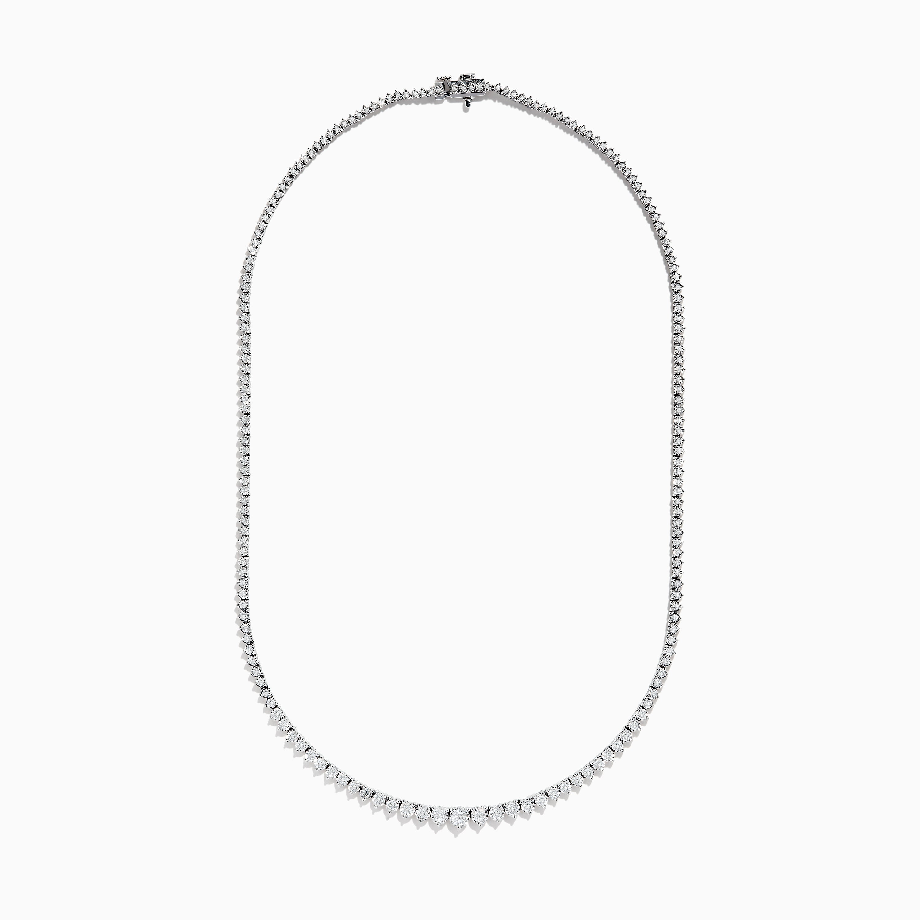 Effy Pave Classica 14K White Gold Diamond Tennis Necklace – effyjewelry.com