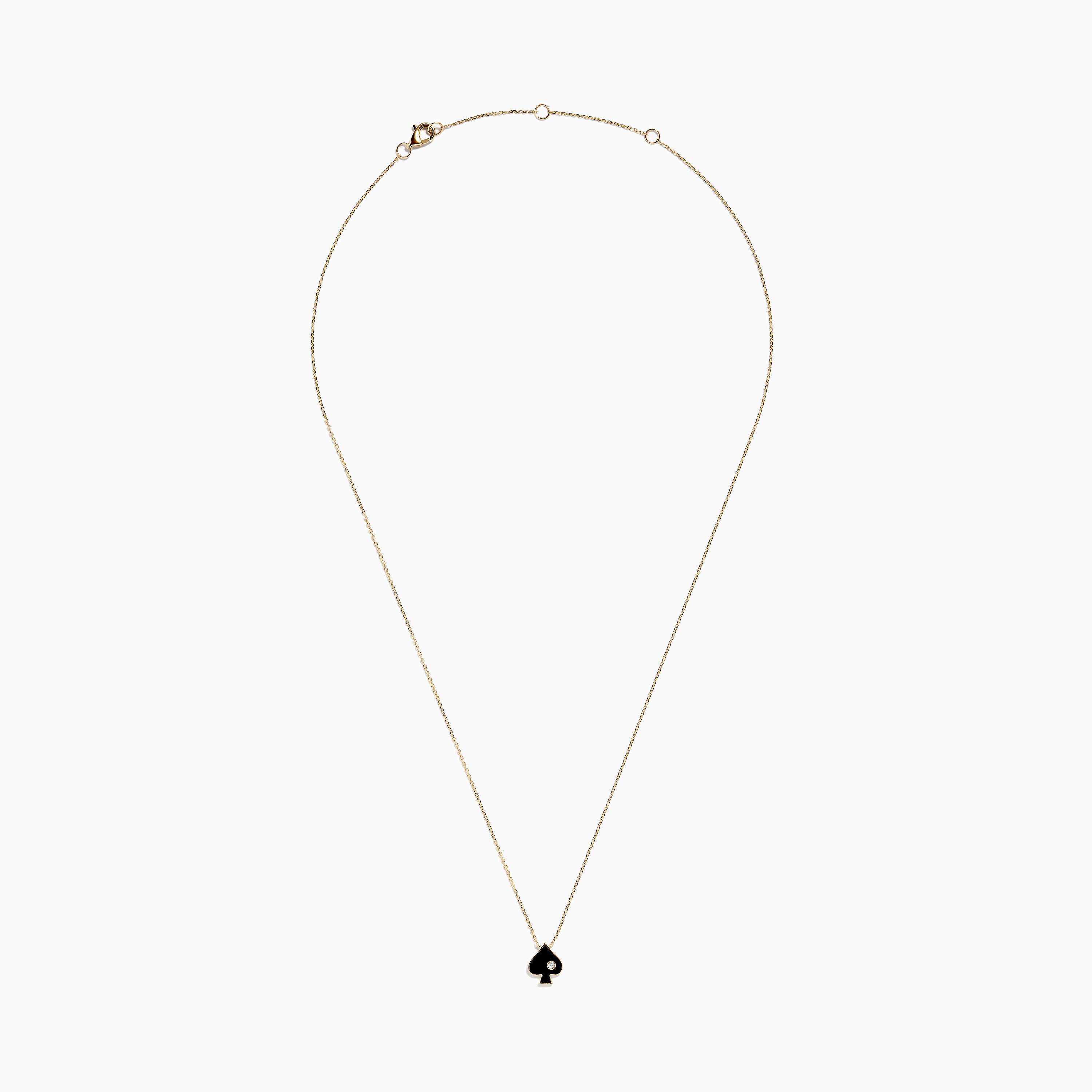 Casino 14K Yellow Gold Diamond Spade Suit Necklace – effyjewelry.com