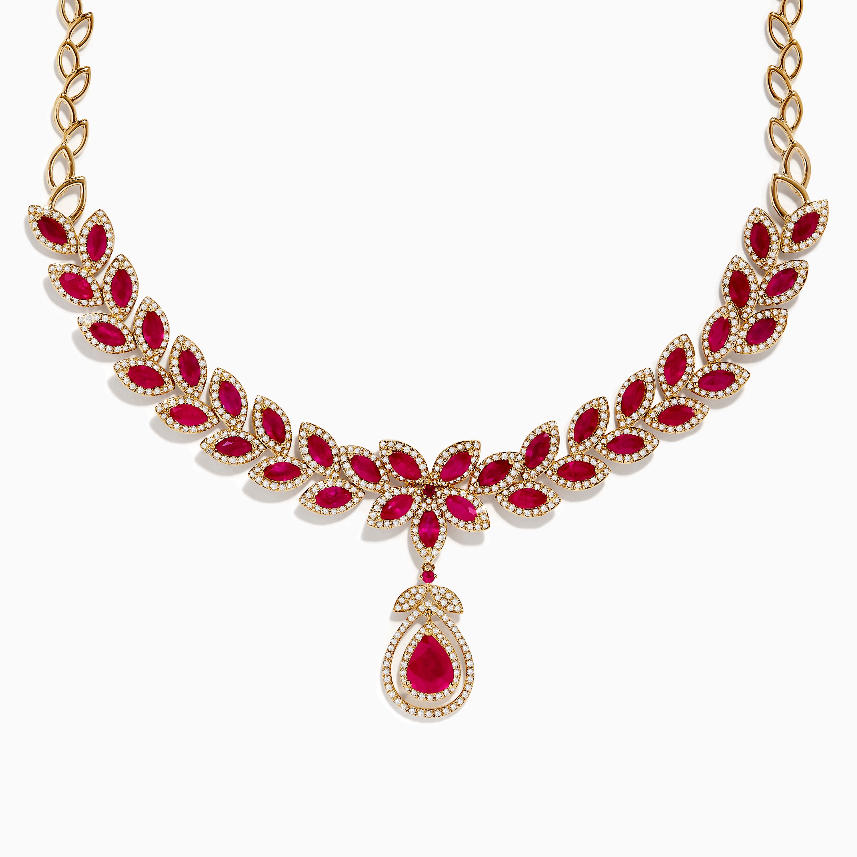 Ruby Royale 14K Yellow Gold Ruby and Diamond Necklace – effyjewelry.com