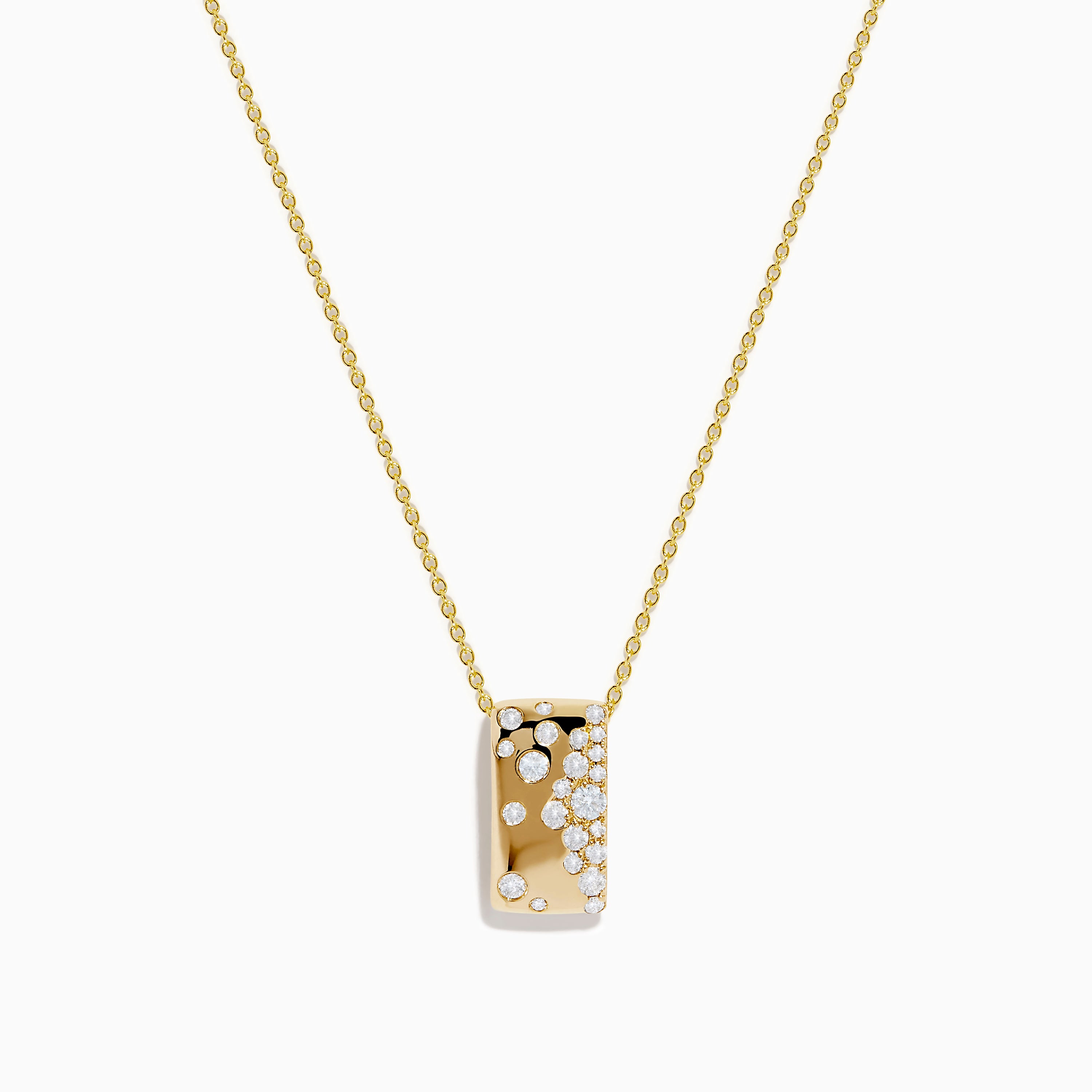 D'Oro 14K Yellow Gold Scattered Diamonds Pendant – effyjewelry.com