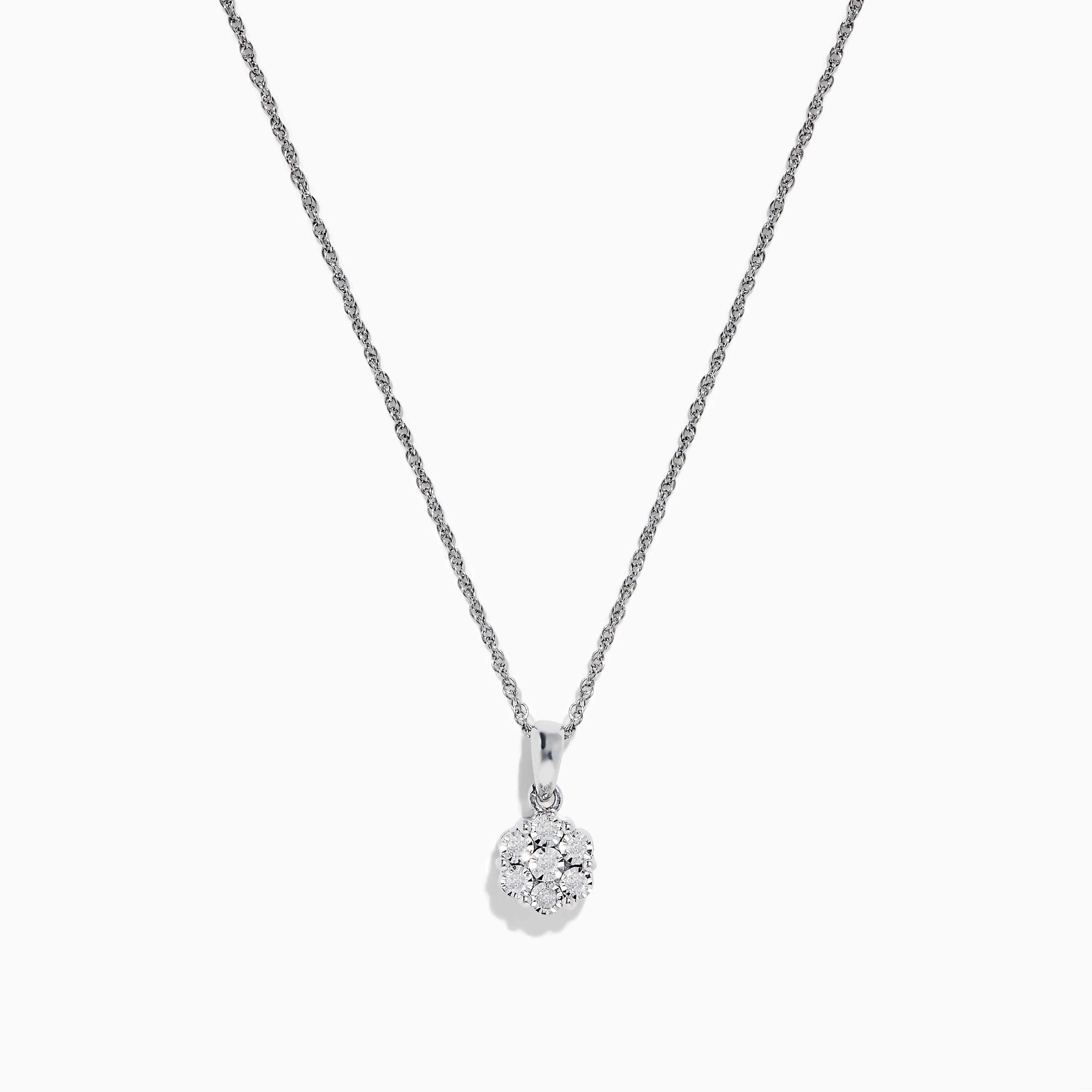 925 Sterling Silver Diamond Cluster Pendant – effyjewelry.com
