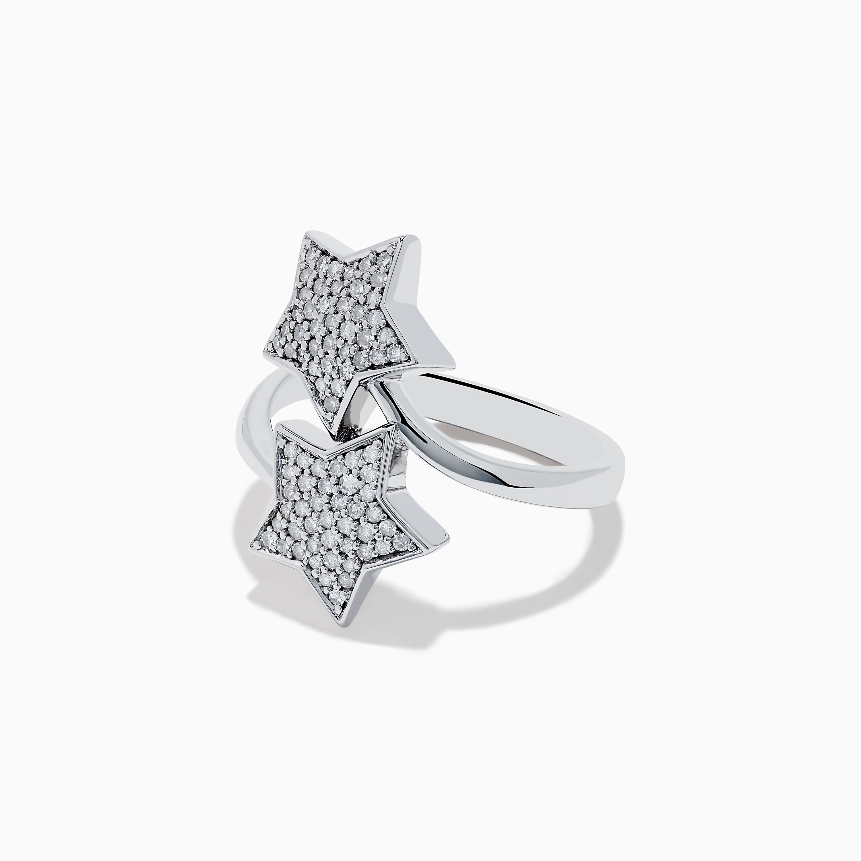 Novelty 925 Sterling Silver and Diamond Star Ring – effyjewelry.com