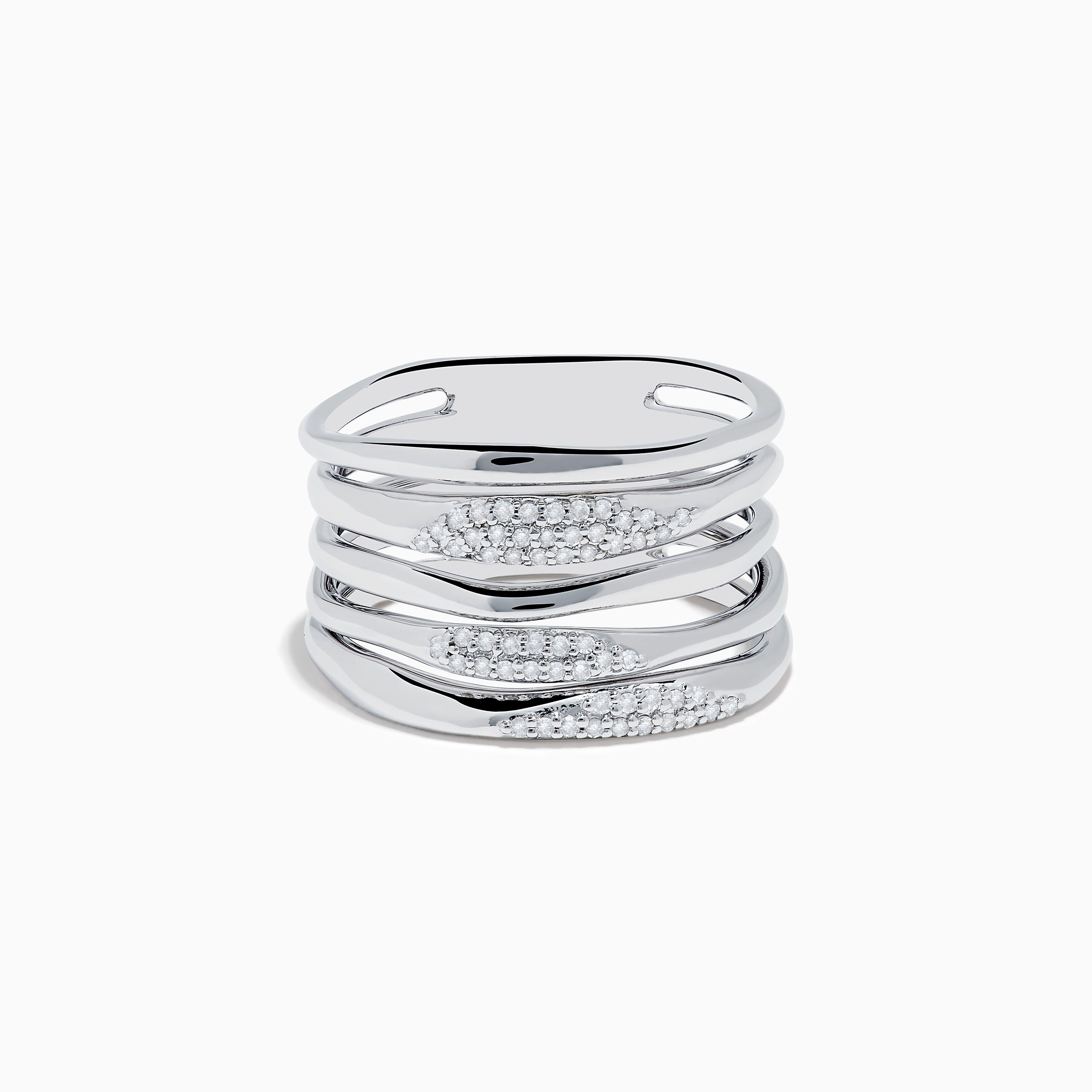 925 Sterling Silver Diamond Stacked Ring – effyjewelry.com