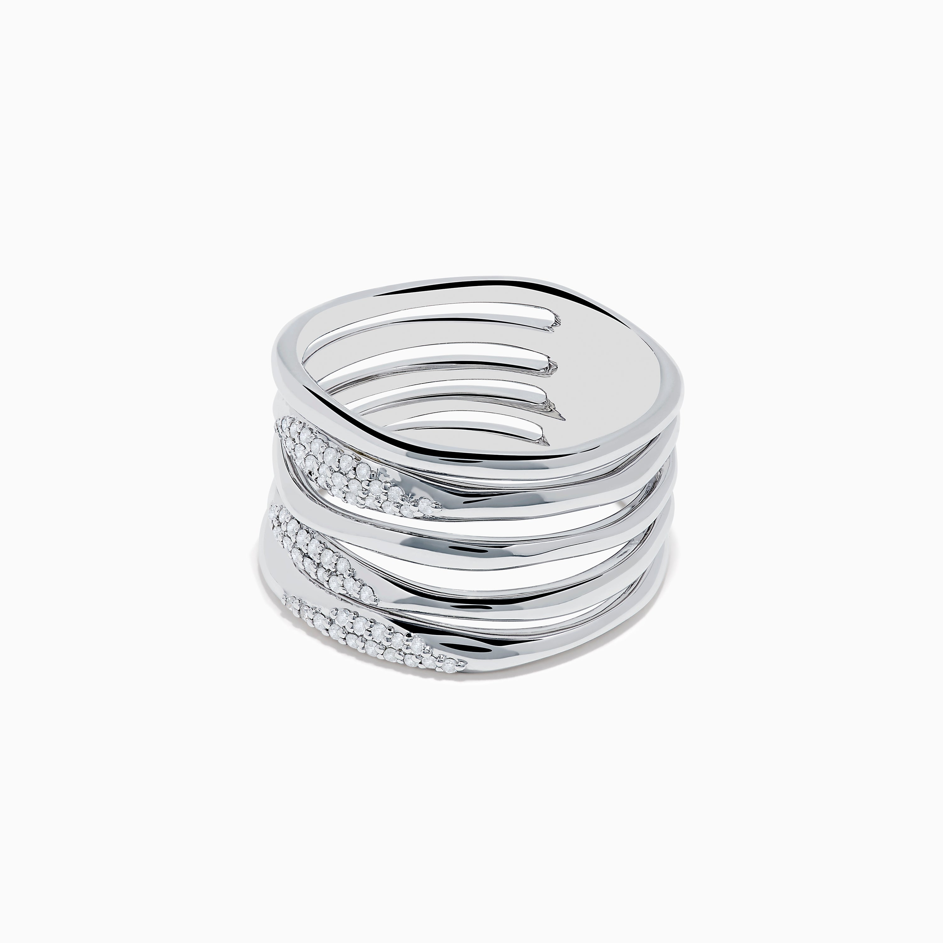 925 Sterling Silver Diamond Stacked Ring – effyjewelry.com