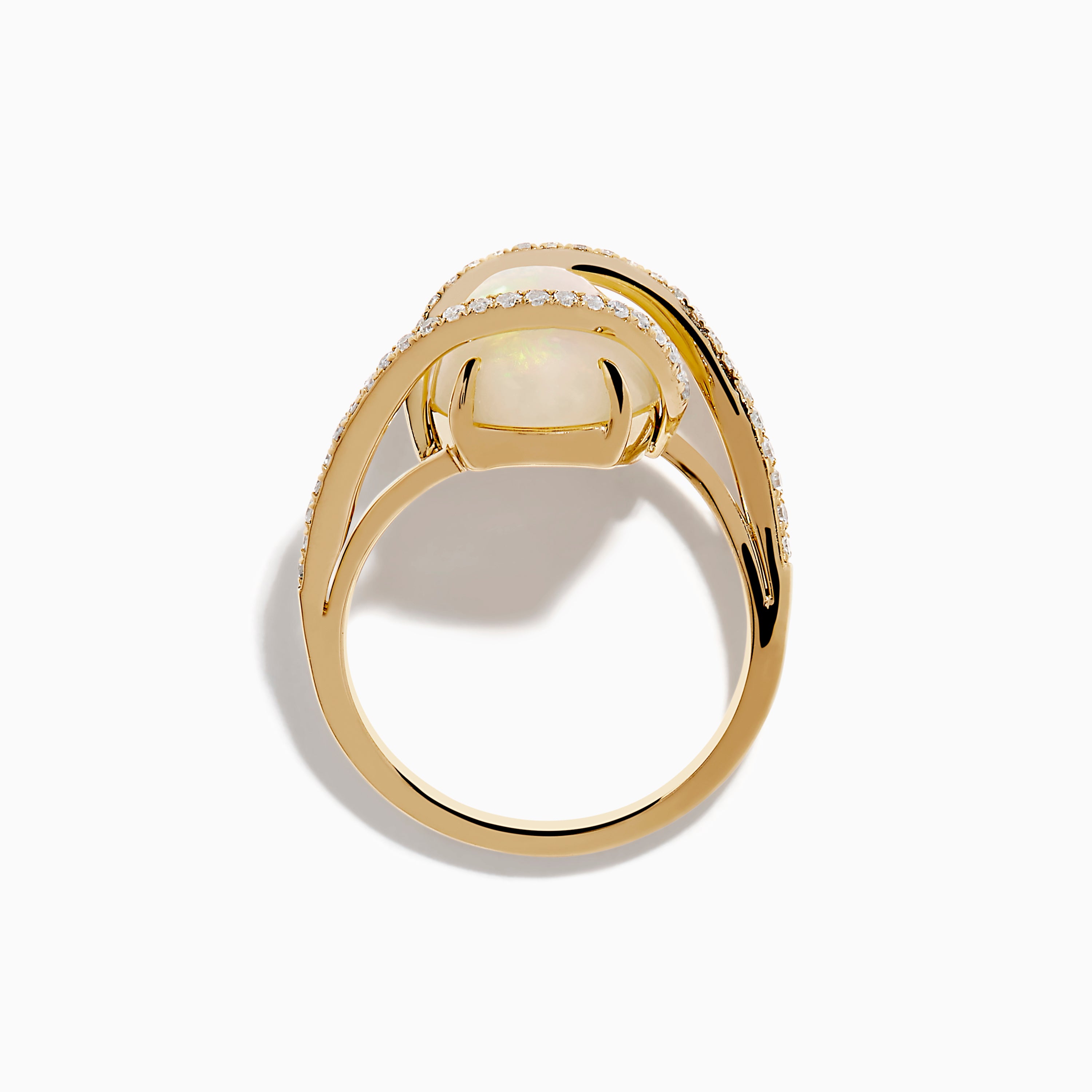 Aurora 14K Yellow Gold Opal and Diamond Ring – effyjewelry.com