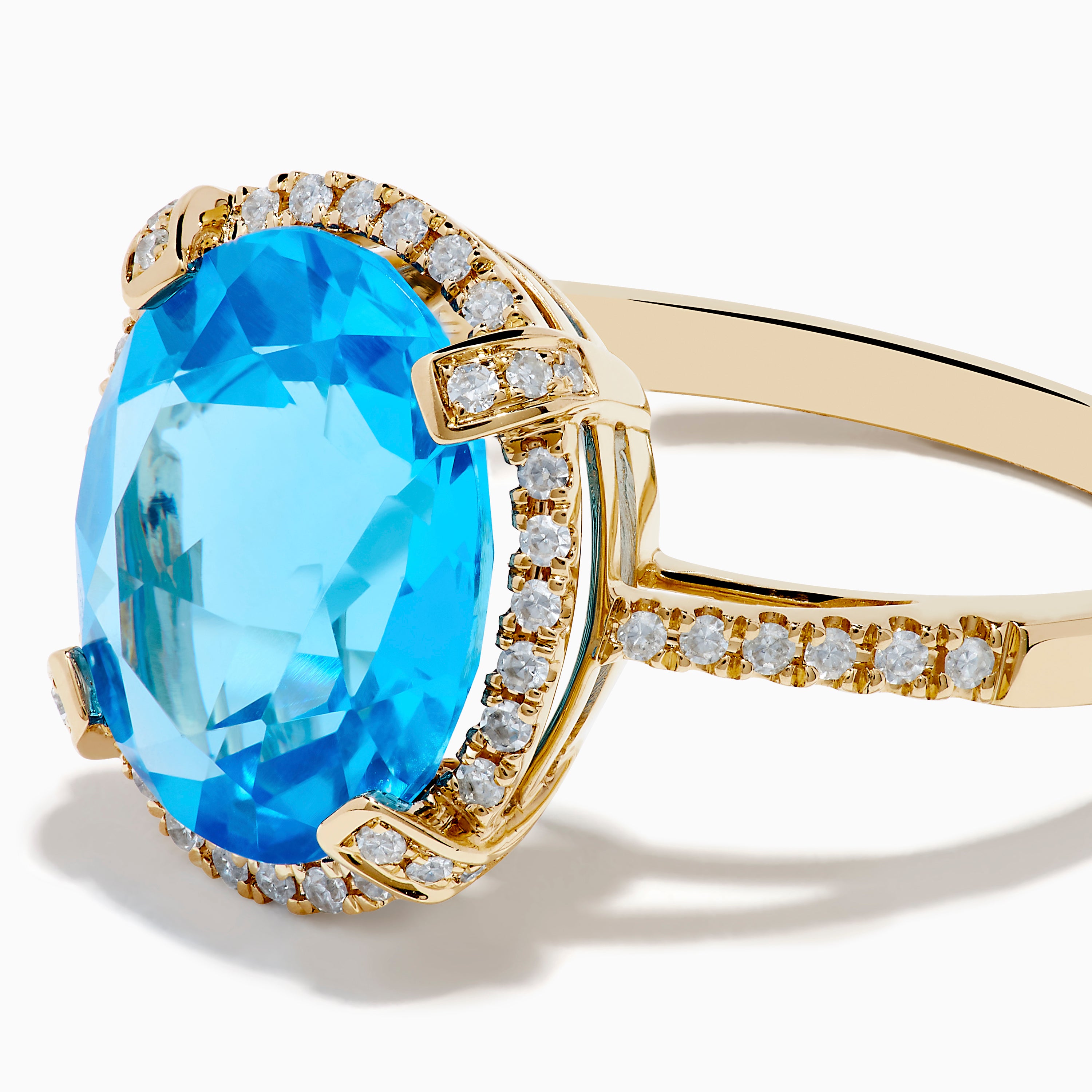 Ocean Bleu 14K Yellow Gold Blue Topaz Ring – effyjewelry.com