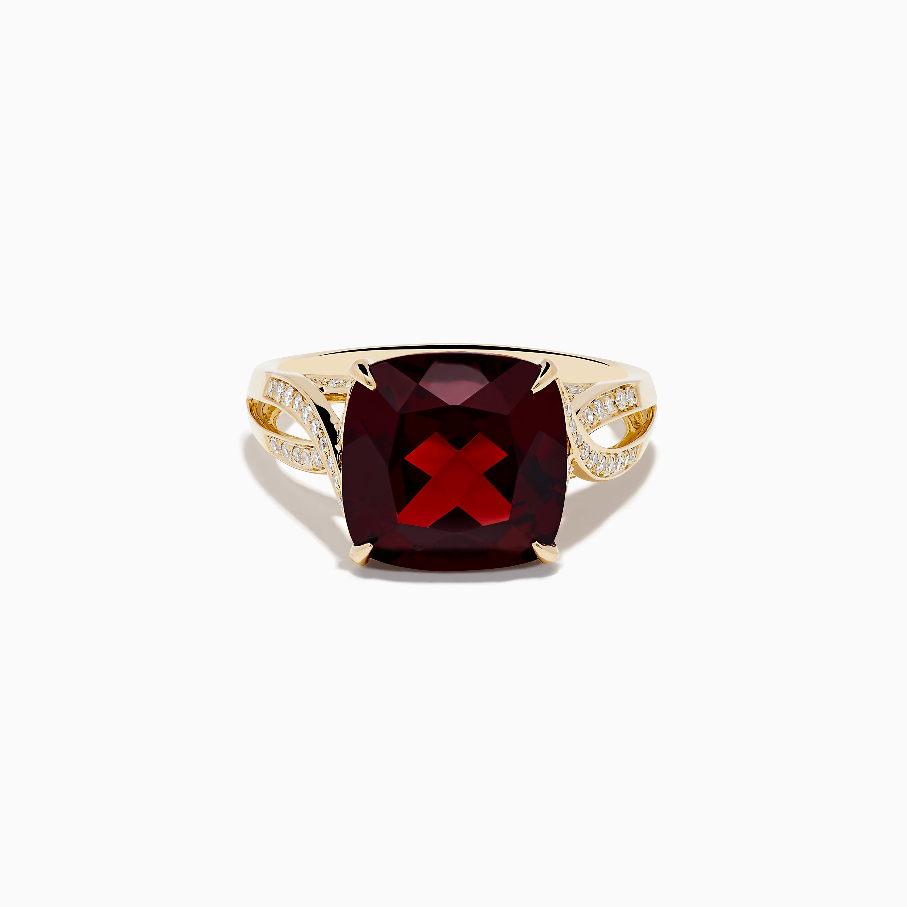 Bordeaux 14K Yellow Gold Garnet and Diamond Ring – effyjewelry.com