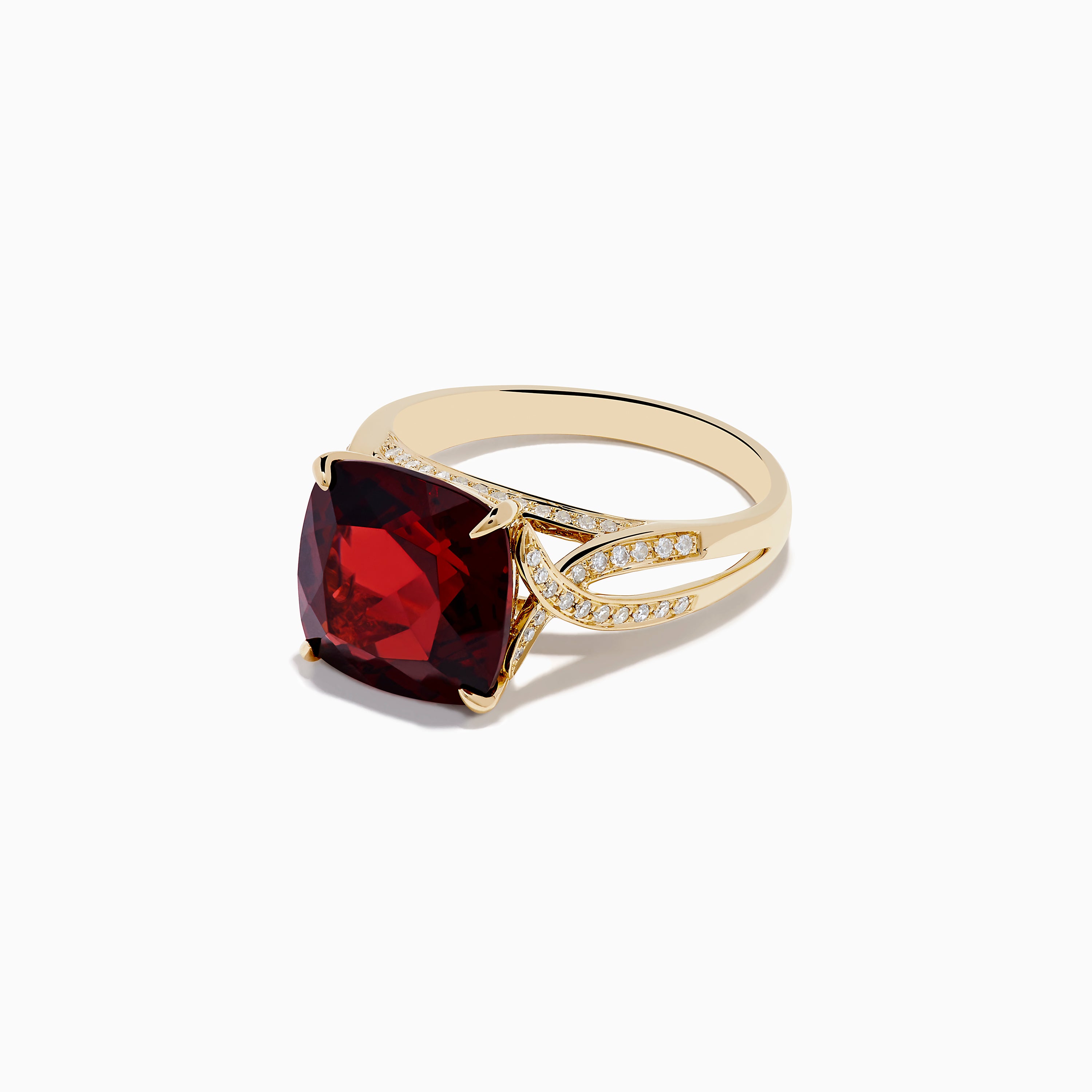 Bordeaux 14K Yellow Gold Garnet and Diamond Ring – effyjewelry.com