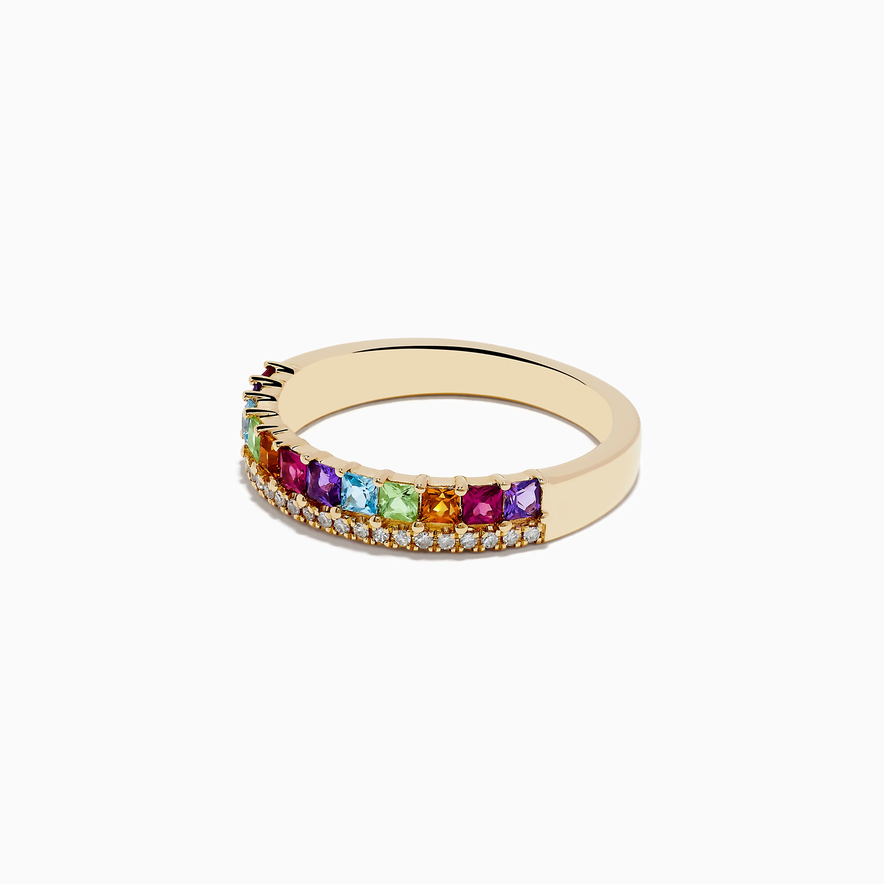 Mosaic 14K Yellow Gold Multi Stone and Diamond Ring – effyjewelry.com