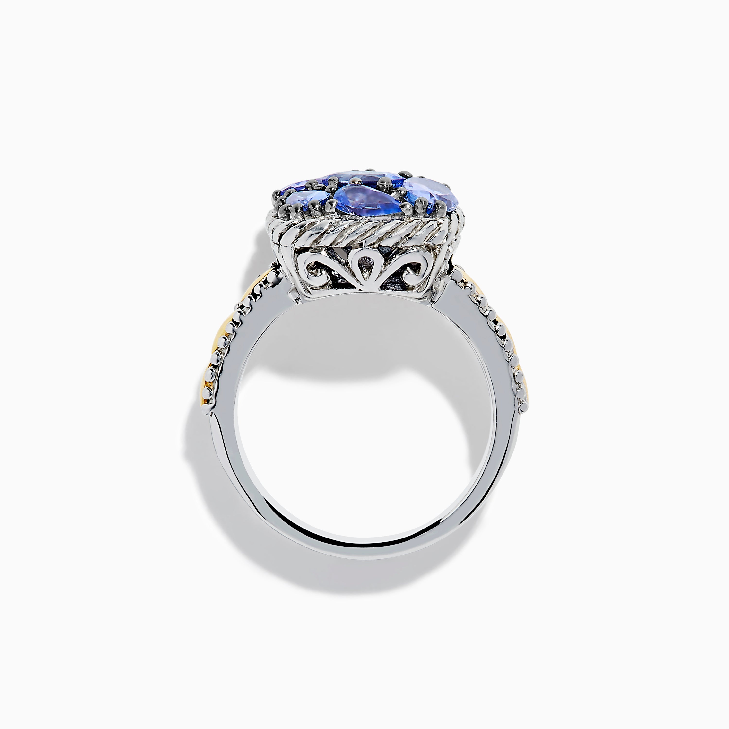 925 Sterling Silver and 18K Yellow Gold Tanzanite Ring – effyjewelry.com