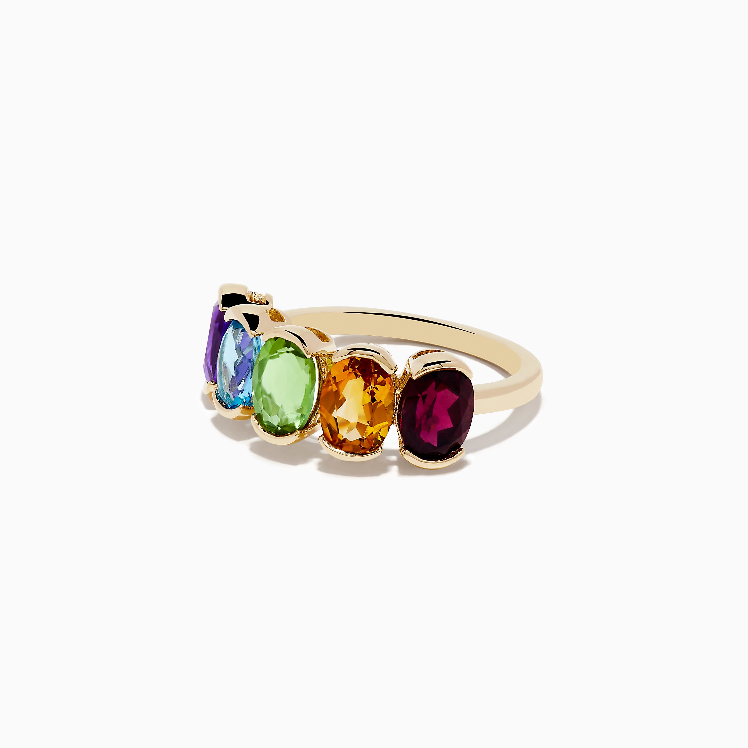 Mosaic 14K Yellow Gold Multi Stone Ring – effyjewelry.com