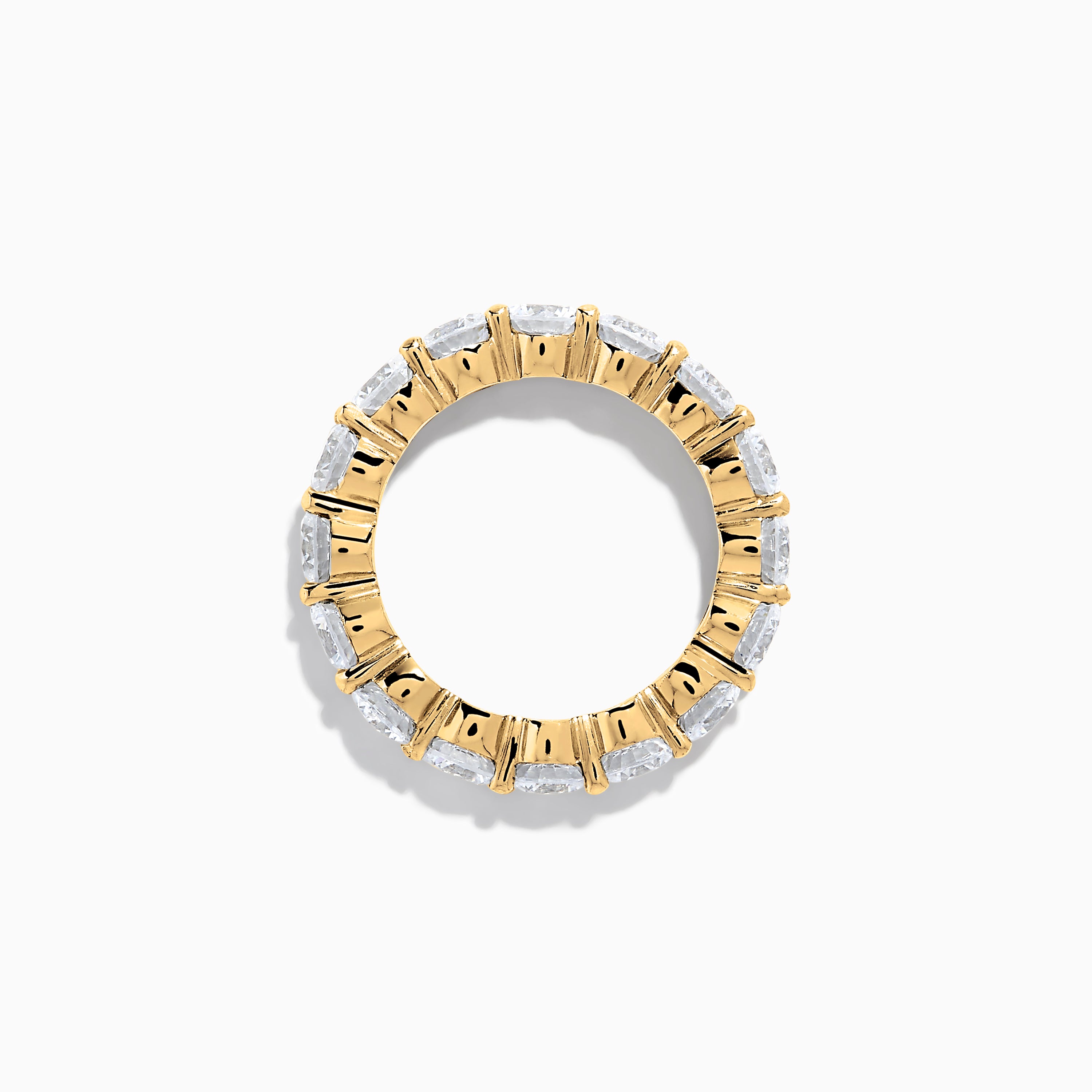 14K Yellow Gold Prong Set Diamond Eternity Band, 5.00 TCW – effyjewelry.com