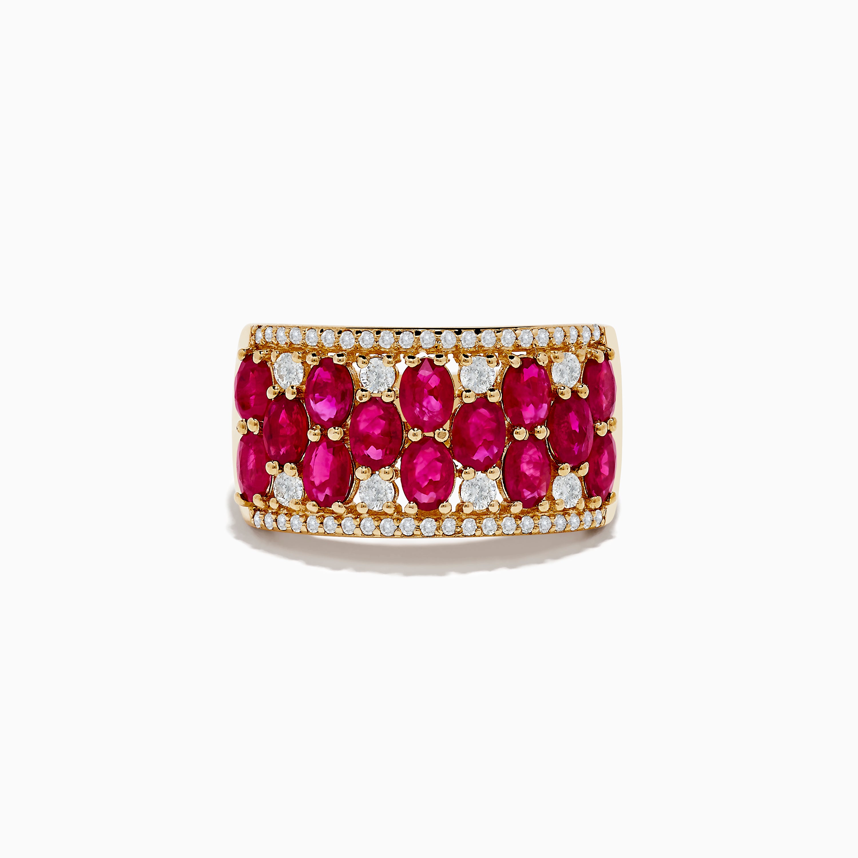 Ruby Royale 14K Yellow Gold Ruby and Diamond Ring – effyjewelry.com
