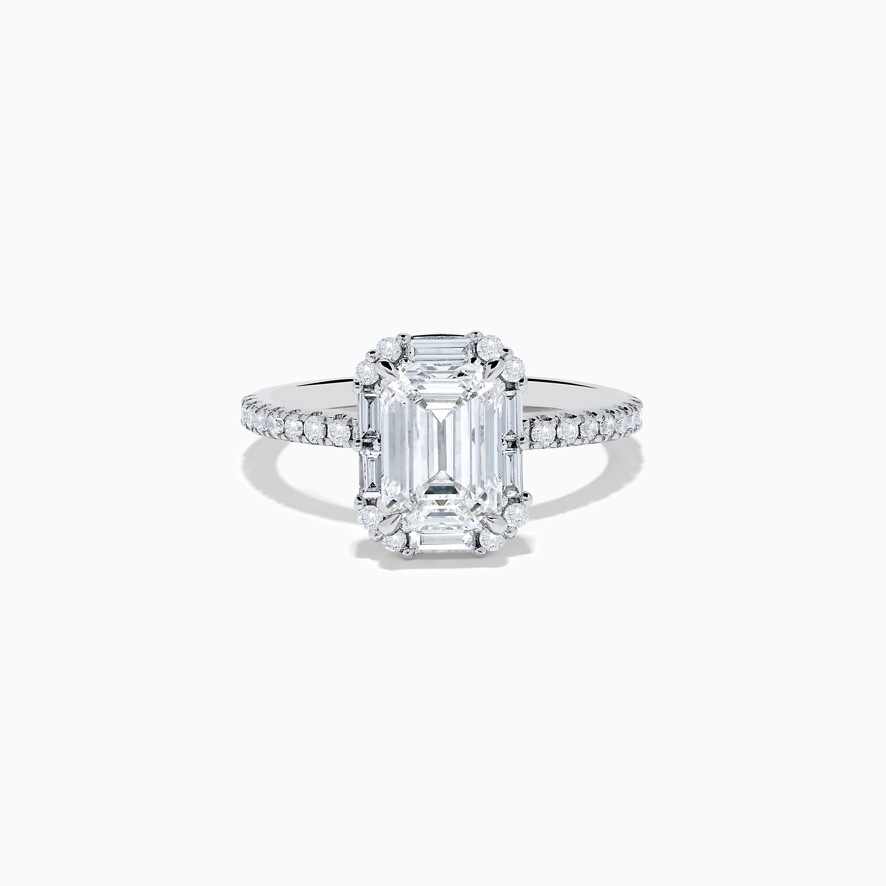 14K White Gold Lab Grown Diamond Ring and Band Set – effyjewelry.com