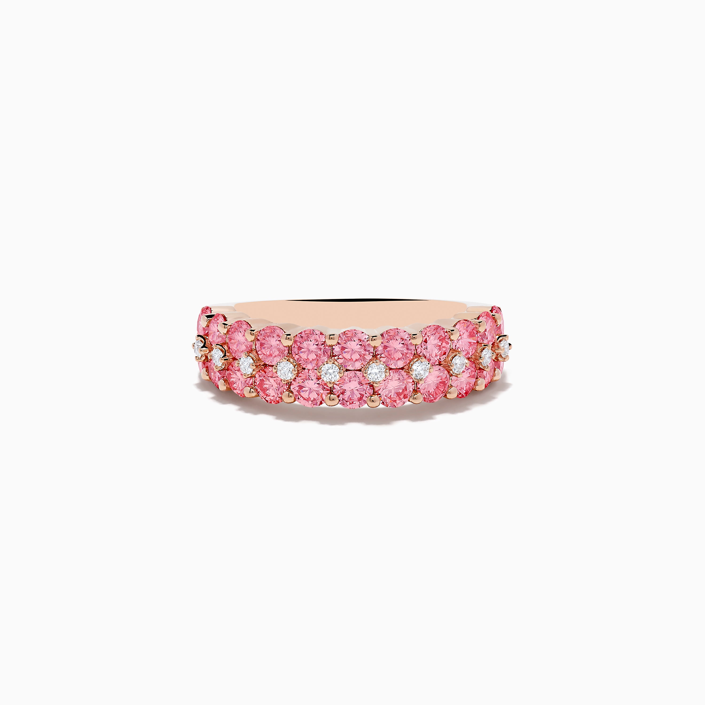 14K Gold Lab Grown Pink and White Diamond Ring – effyjewelry.com