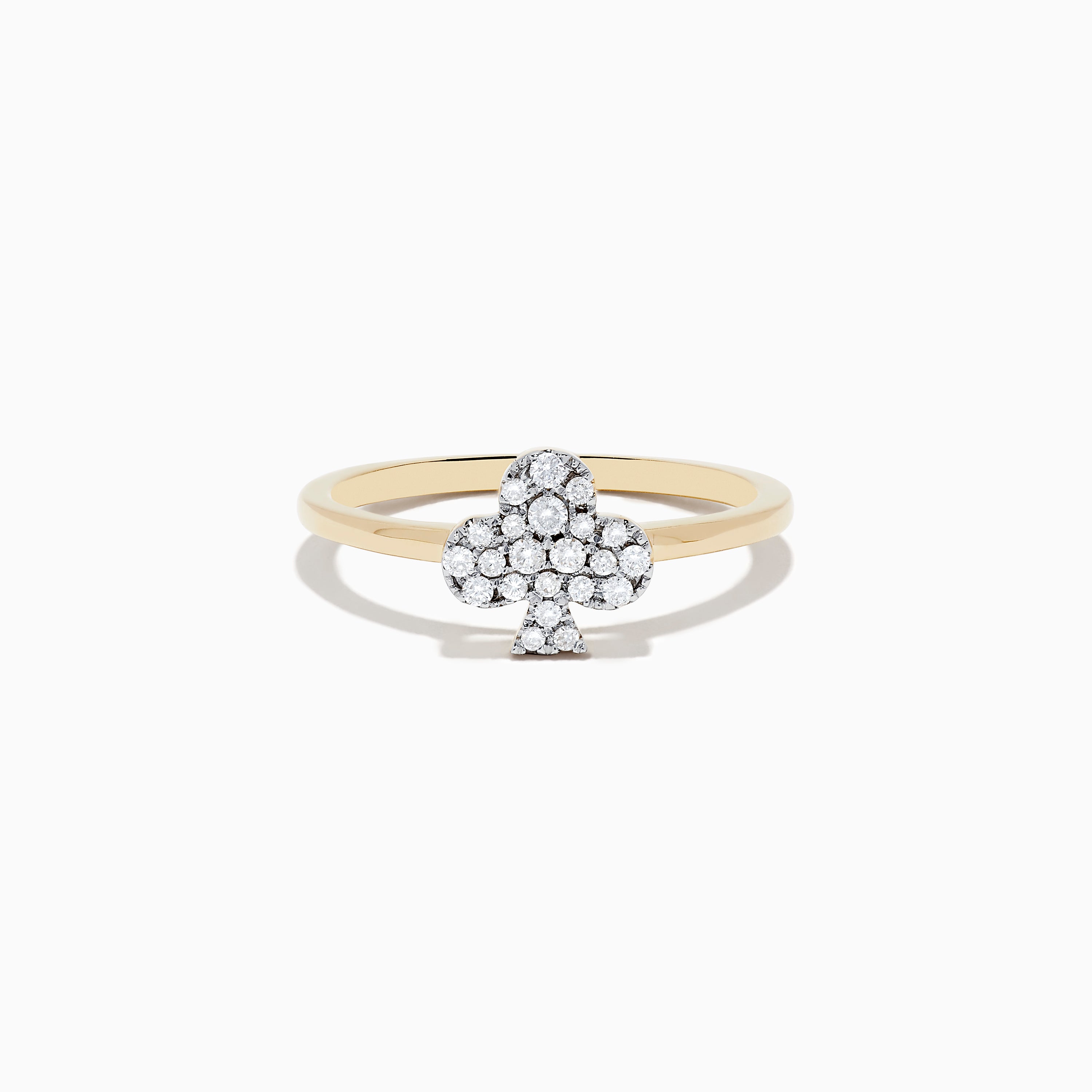 Casino 14K Yellow Gold Diamond Clubs Suit Ring – effyjewelry.com