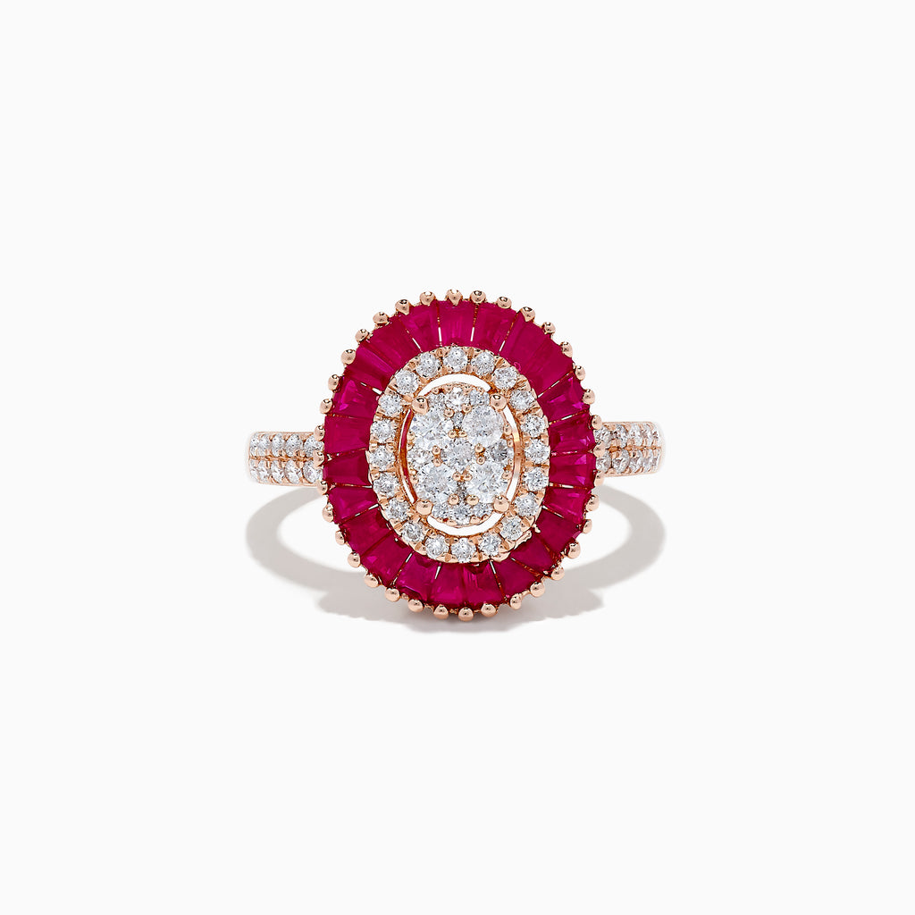 Effy Ruby Royale 14K Rose Gold Ruby and Diamond Ring | effyjewelry.com