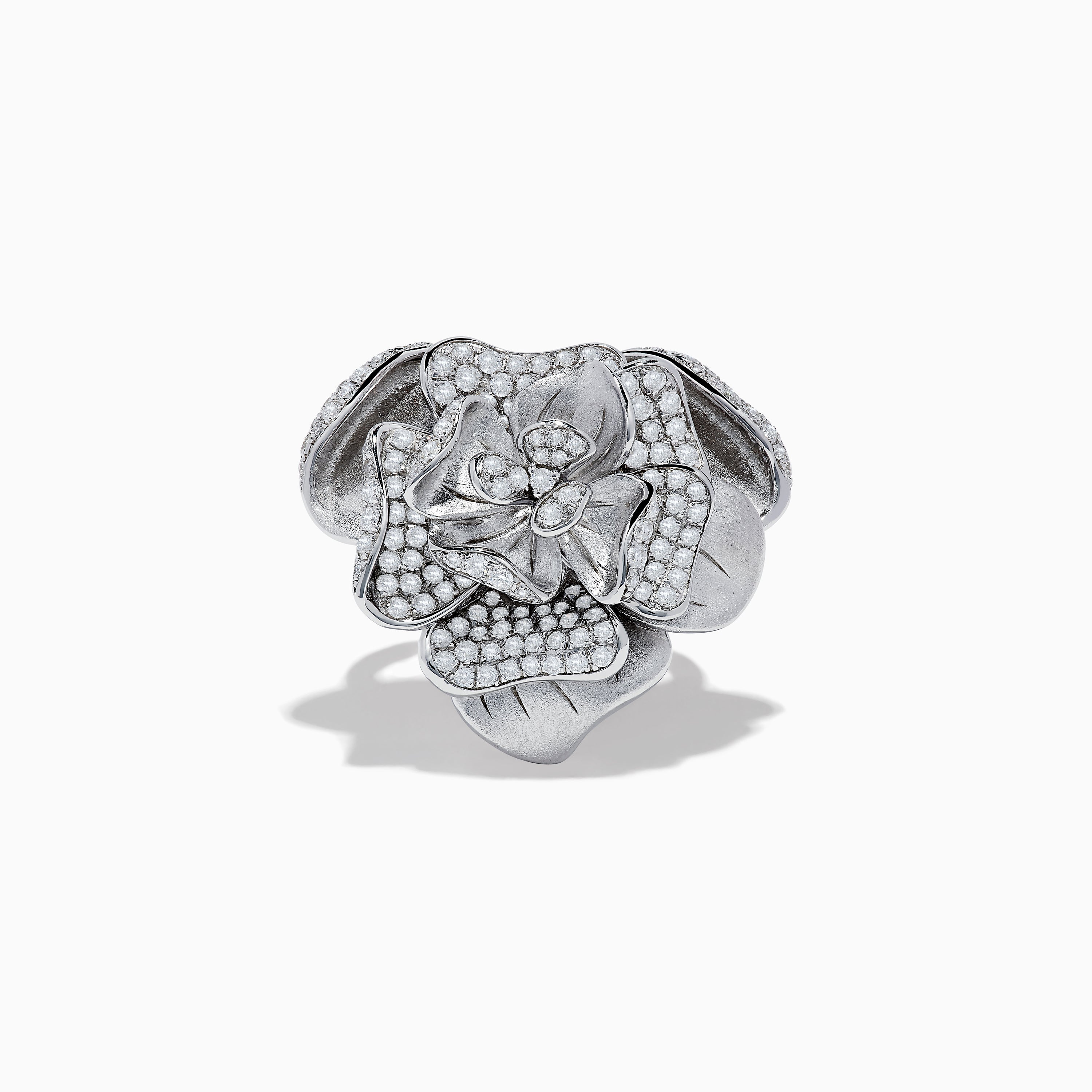 925 Sterling Silver Diamond Flower Ring – effyjewelry.com
