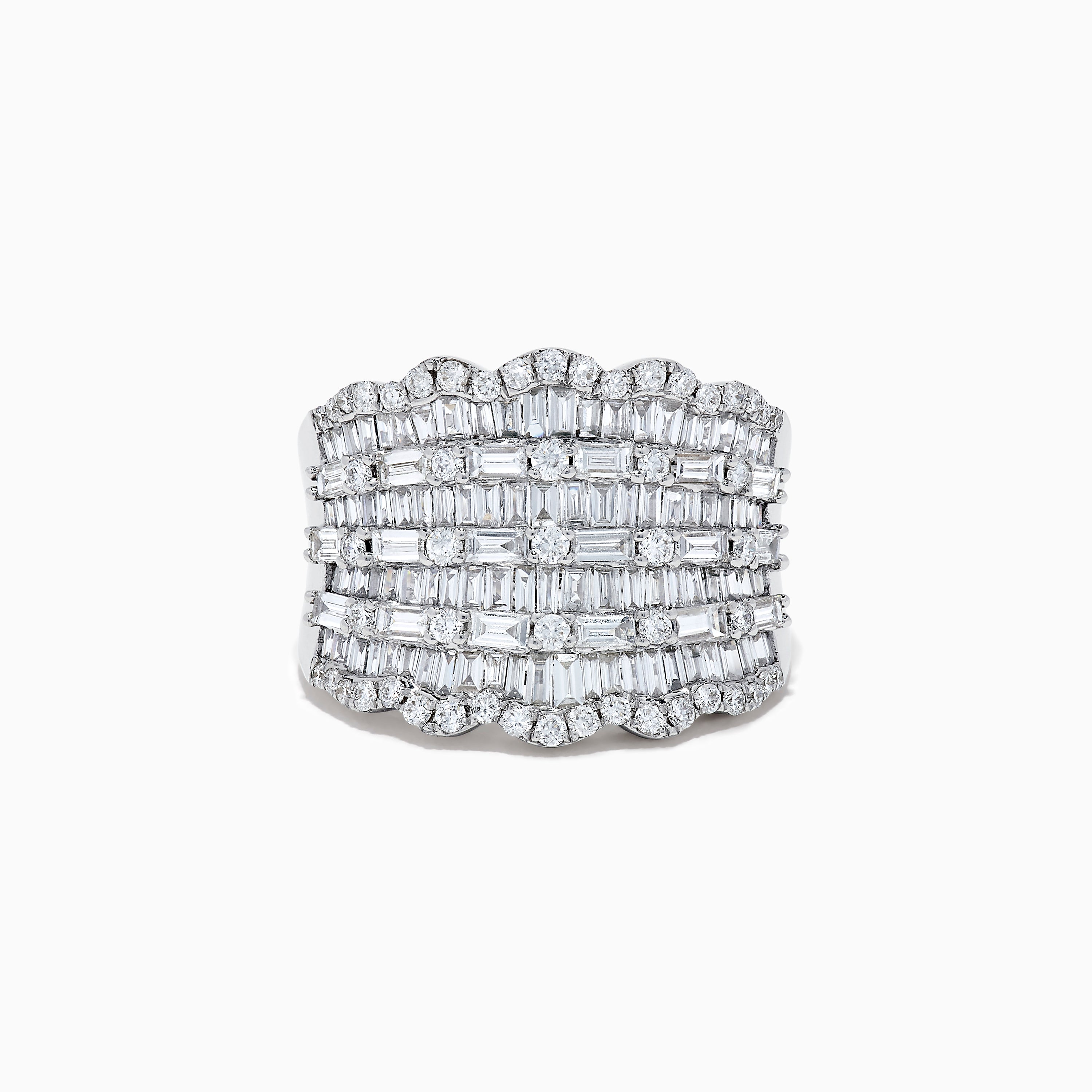 Classique 14k White Gold Diamond Statement Ring 1.82 TCW – effyjewelry.com