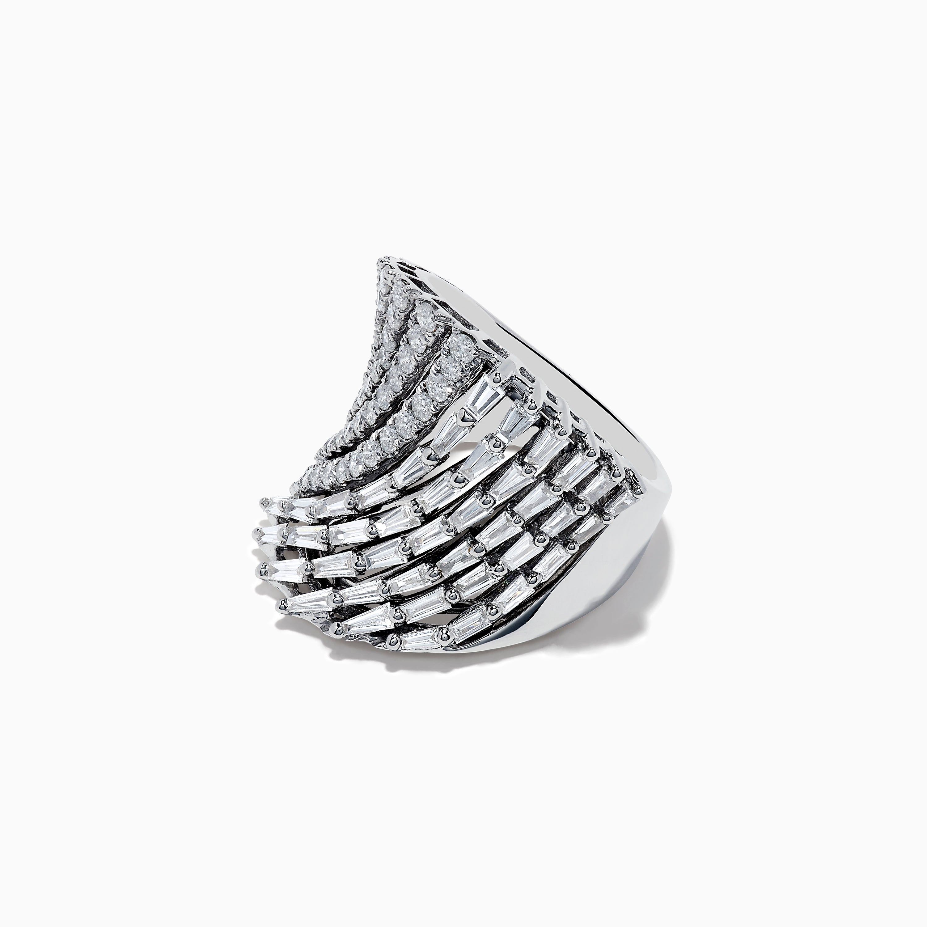 Pave Classica 14K White Gold Diamond Art Deco Statement Ring 2.36 TCW ...