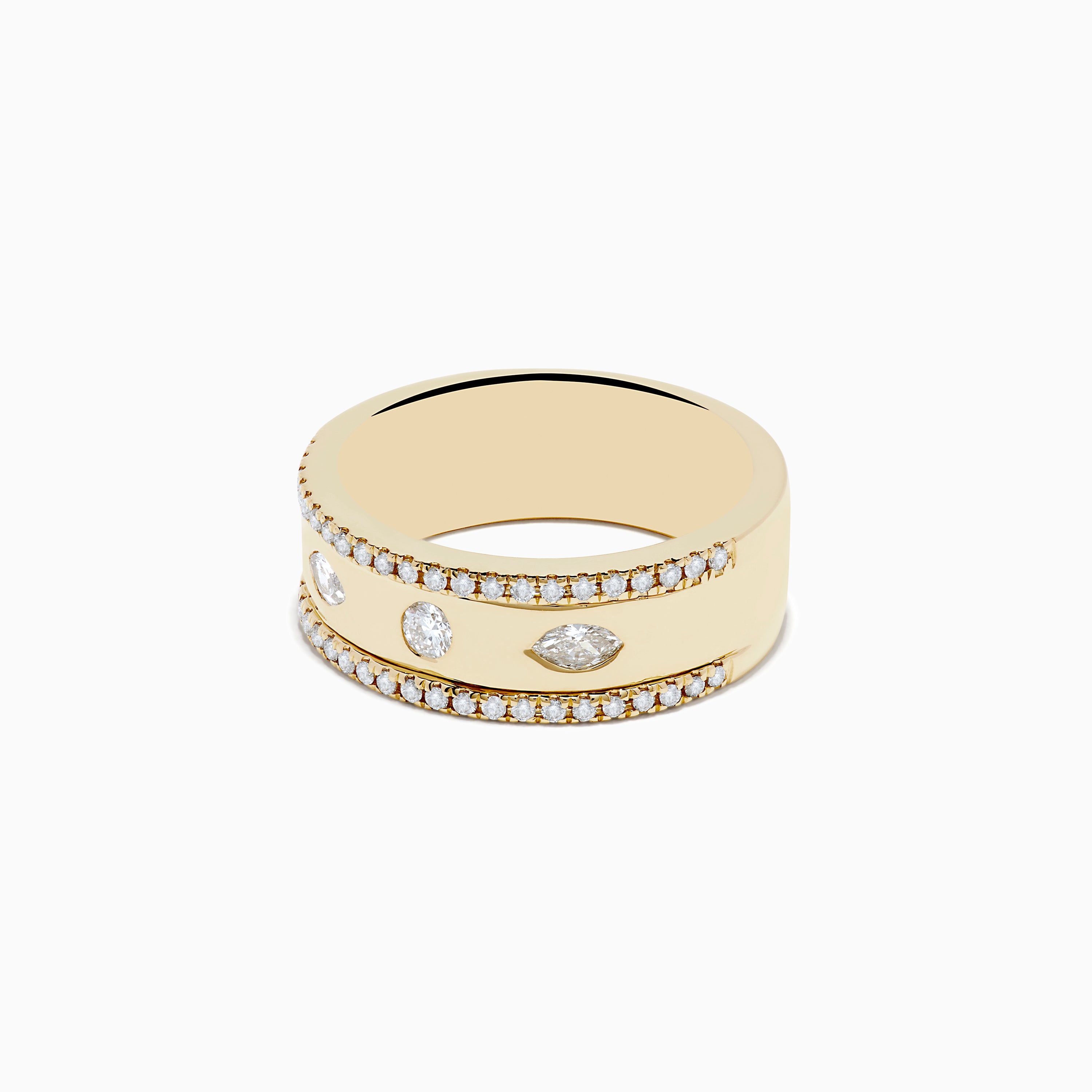 D'Oro 14K Yellow Gold Diamond Ring – effyjewelry.com