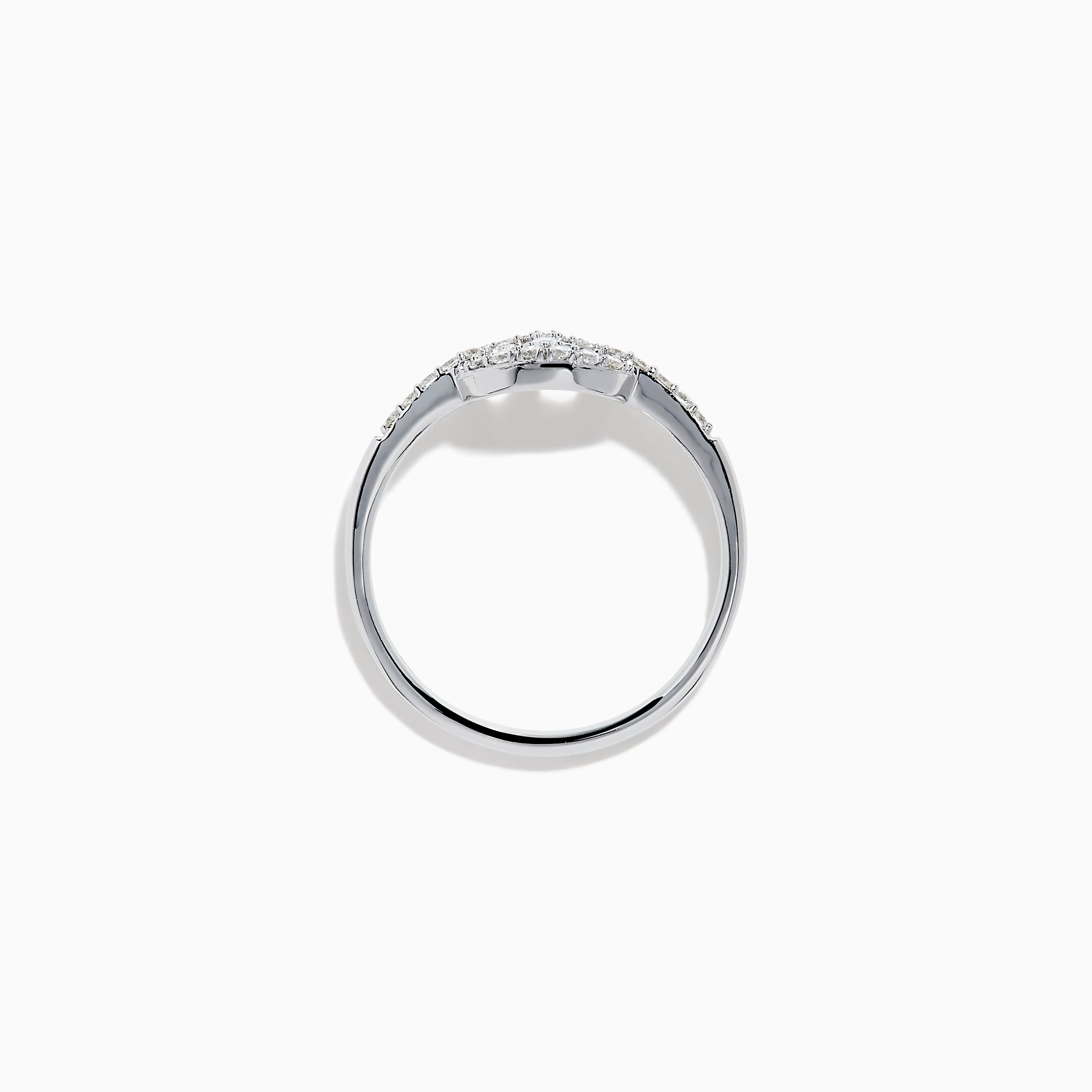 Pave Classica 14K White Gold Diamond Anchor Chain Ring – effyjewelry.com